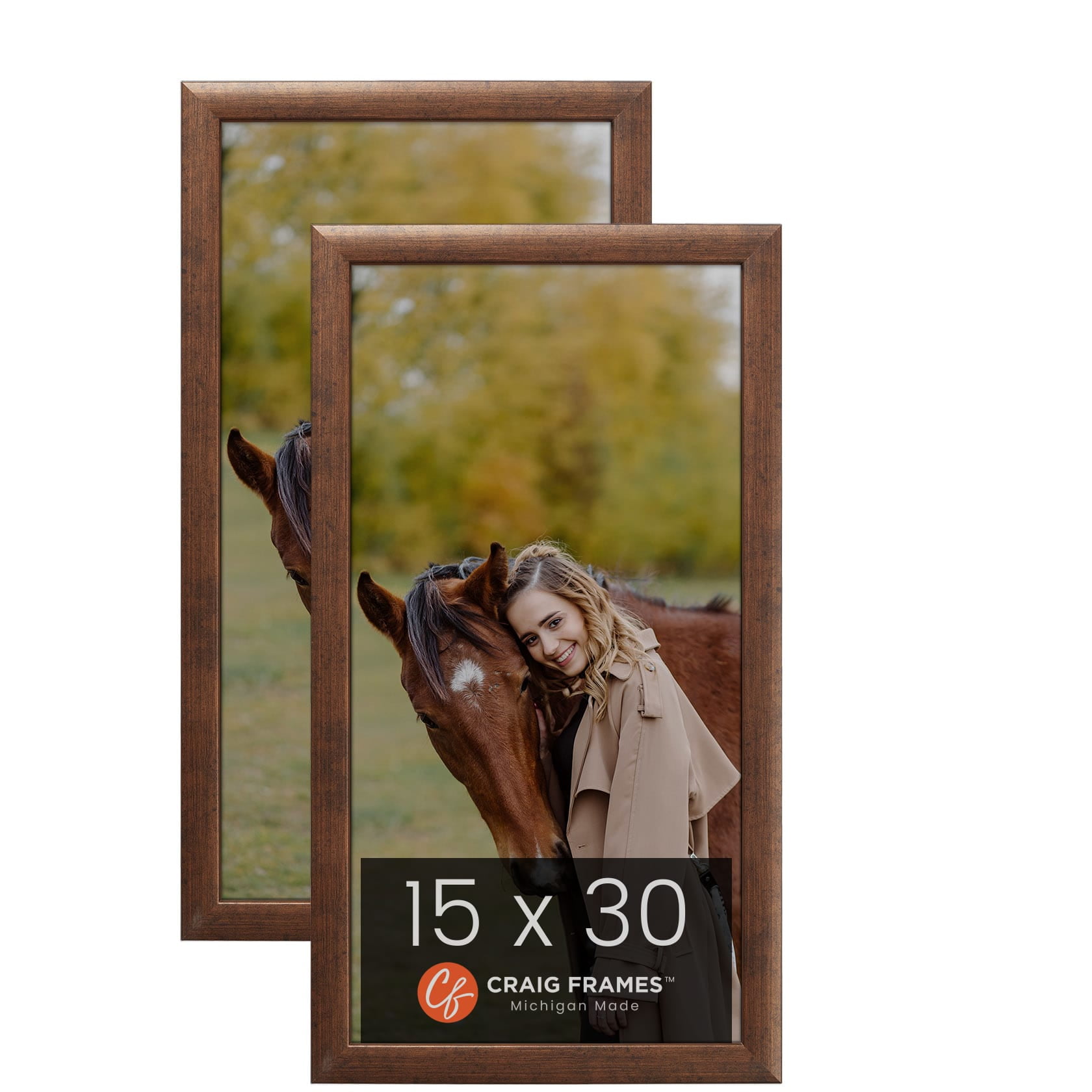 Craig Frames 15x30 Rustic Copper Picture Frame, Set of Two - Walmart.com
