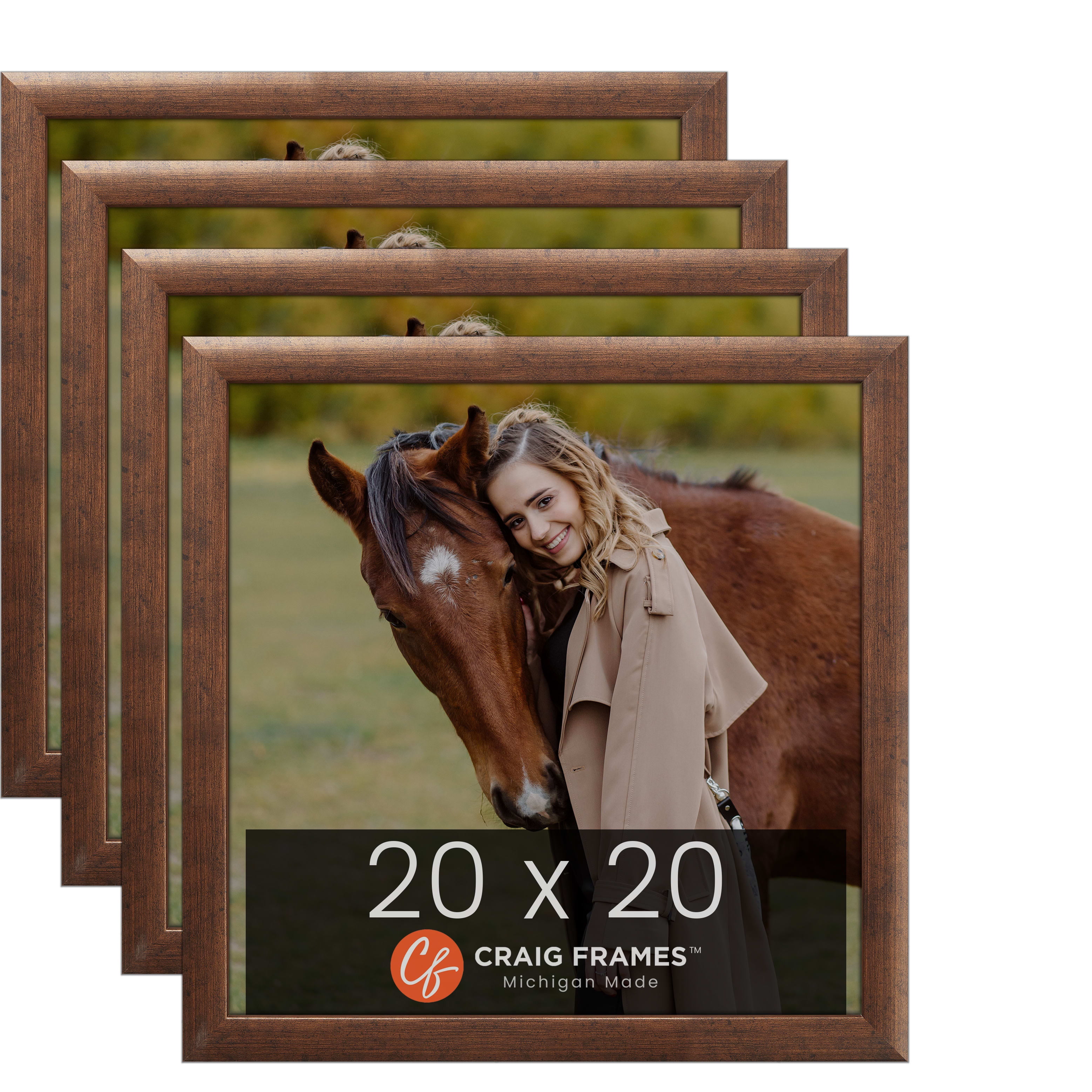 Craig Frames 20x20 Rustic Copper Picture Frame, Set of Four - Walmart.com