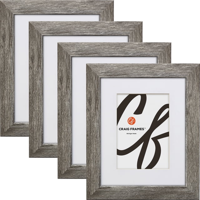 Craig Frames 20x20 inch Gray Barnwood Picture Frame Matted for a 16x16 ...
