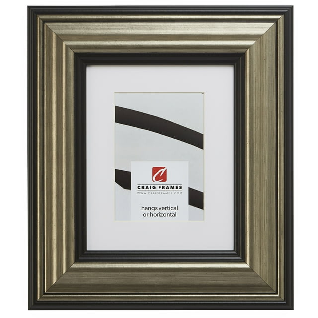 Craig Frames 21307202 14x18 inch Aged Silver and Black Picture Frame ...