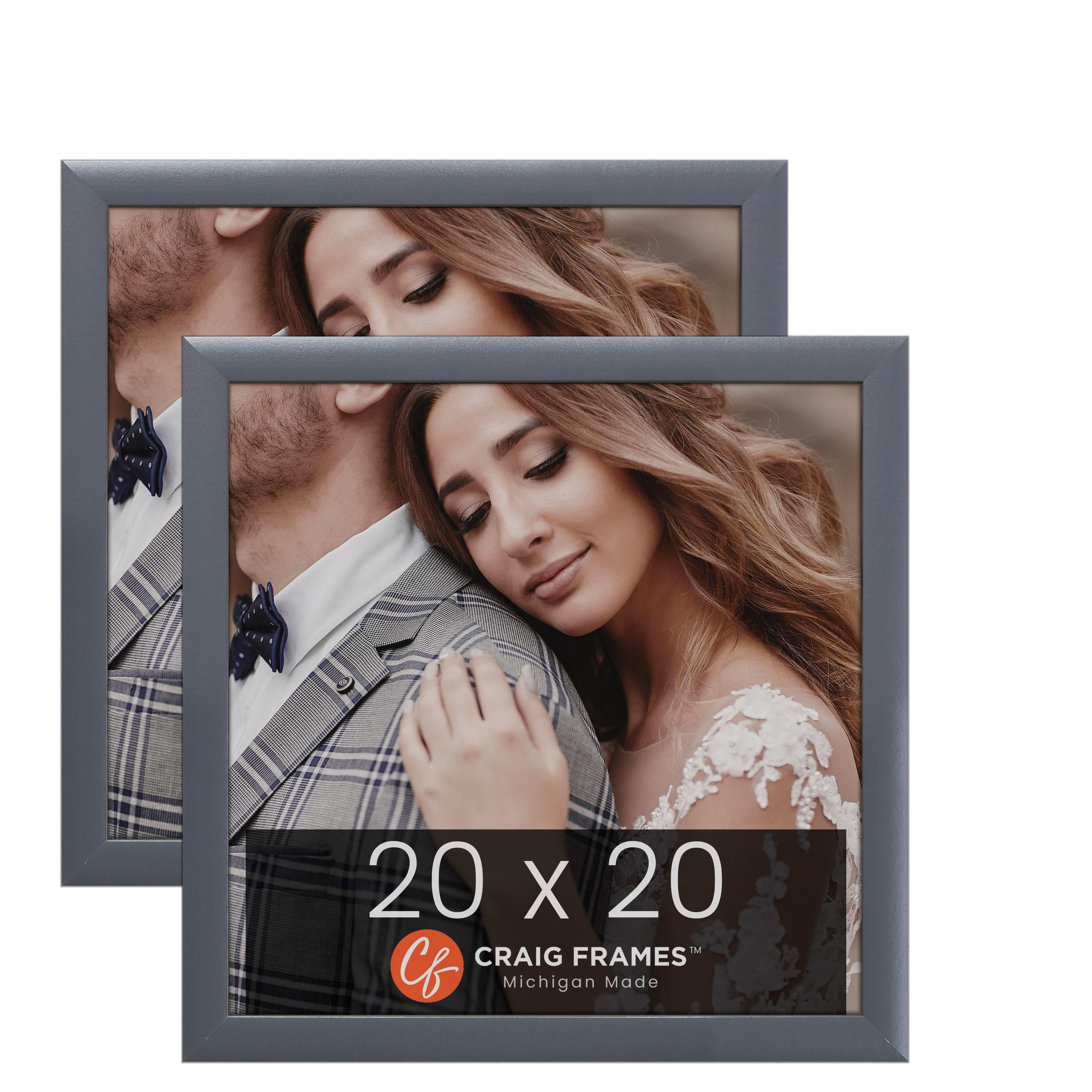 Craig Frames 23247635 20 x 20 Inch Picture Frame, Grey, Set of 2 ...