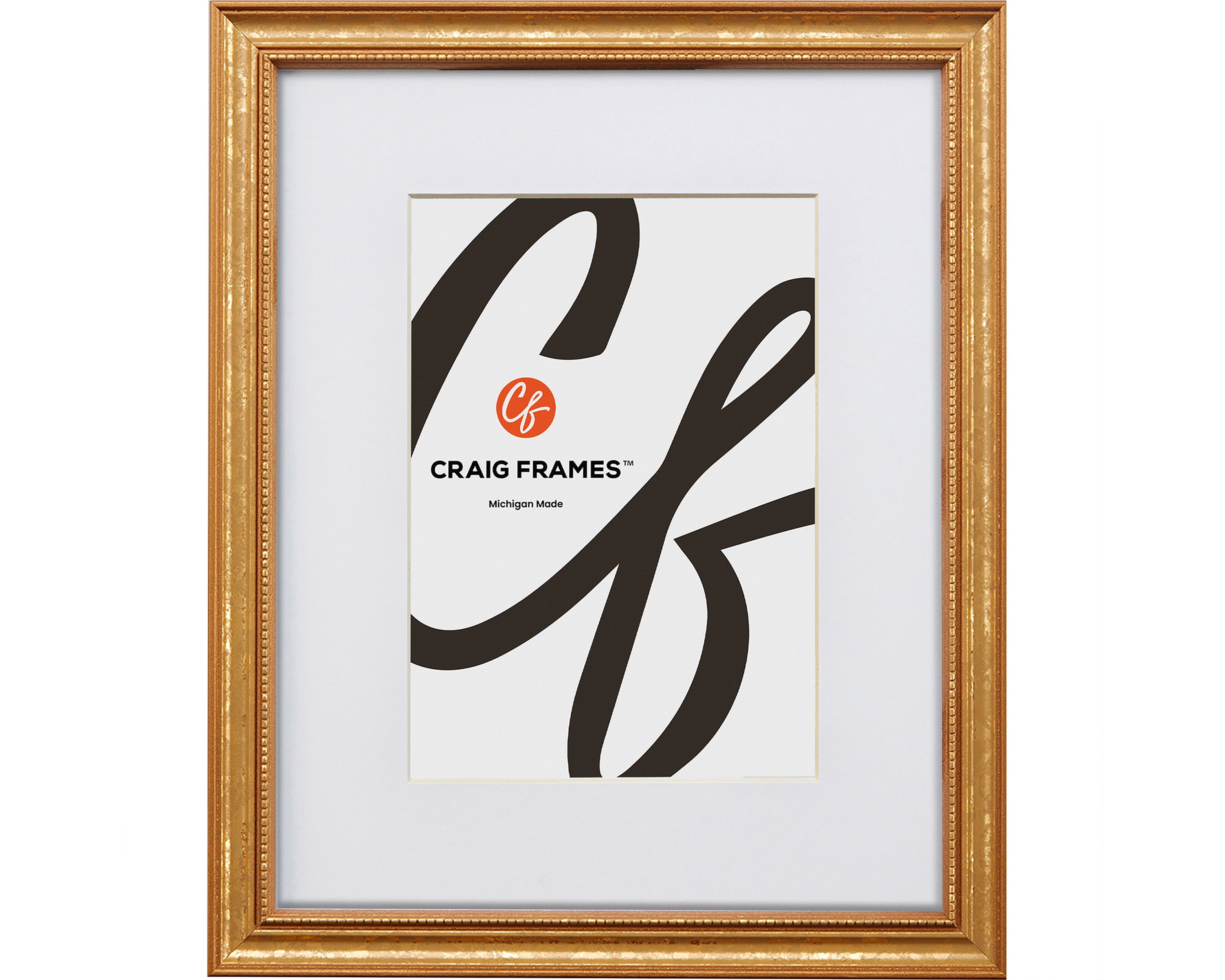 Craig Frames 314GD, 12x15 Picture Frame, Matted to Display a 8.5 x 11 ...
