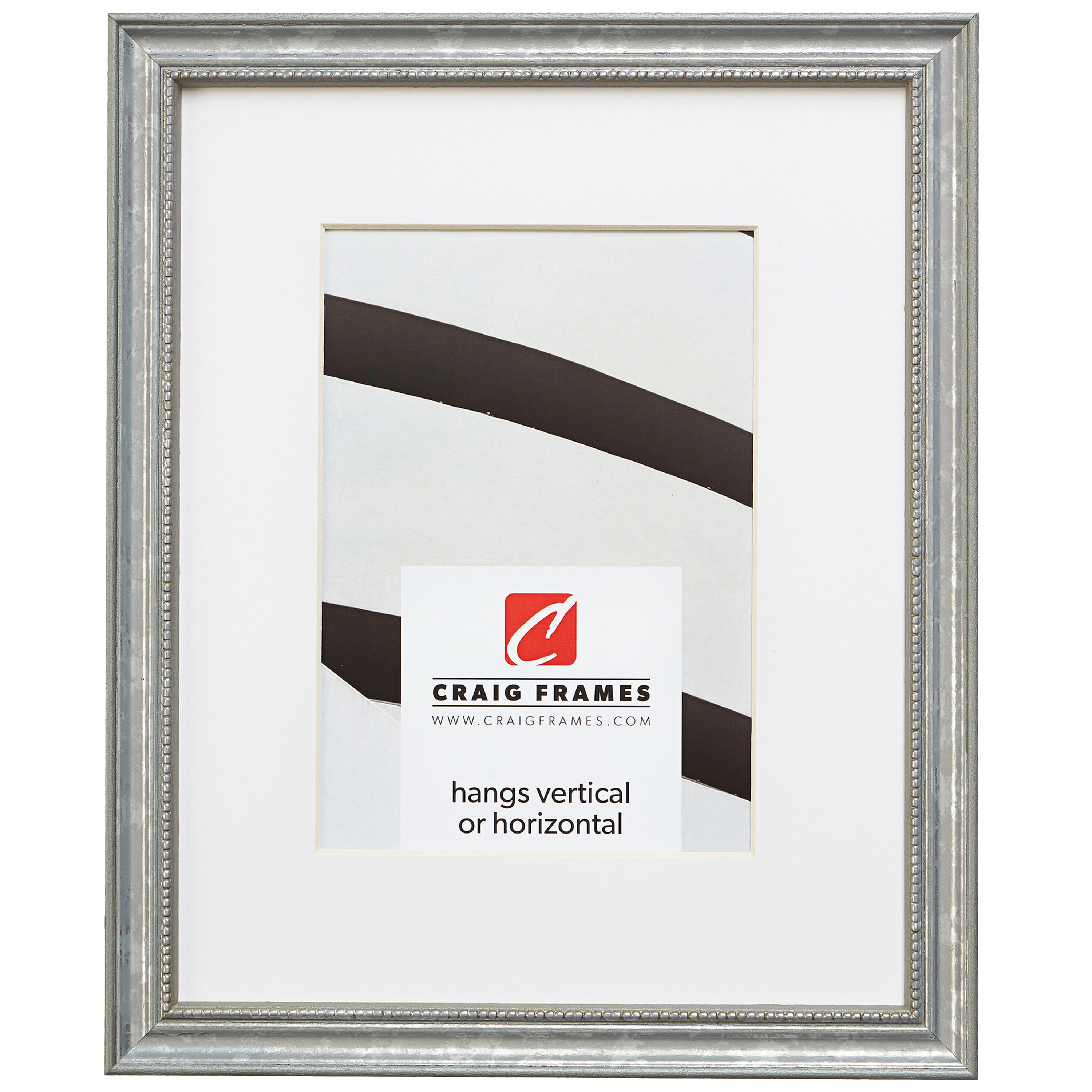 Craig Frames 314SI 16x20 inch Ornate Silver Picture Frame Matted for a ...