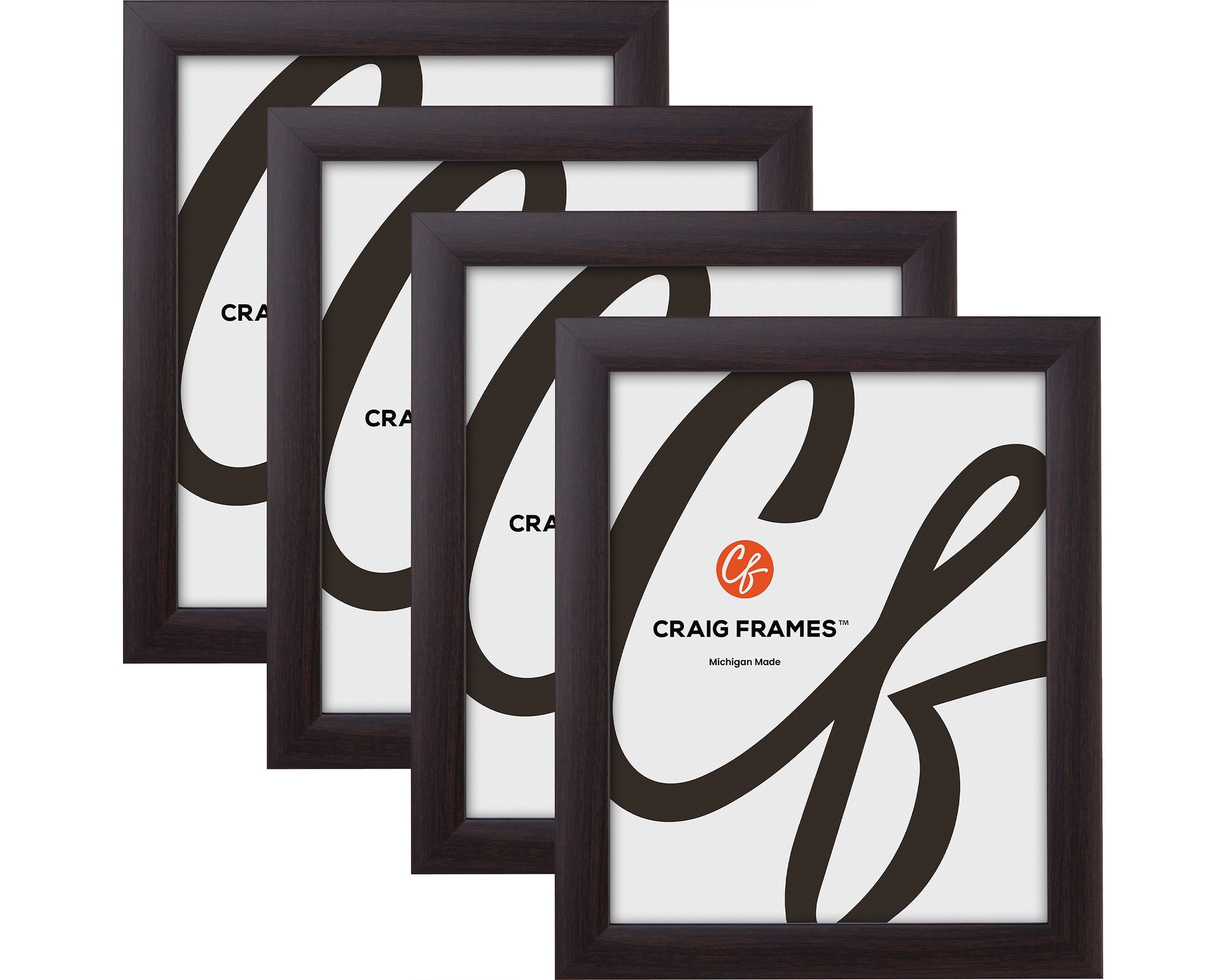 Craig Frames 4 x 6 inch Picture Frame Brazilian Walnut Brown, Set of ...