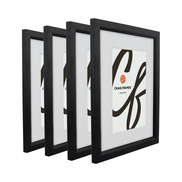 Craig Frames 7171610BK, 17x22 Picture Frame, Matted to Display a 13x19 ...