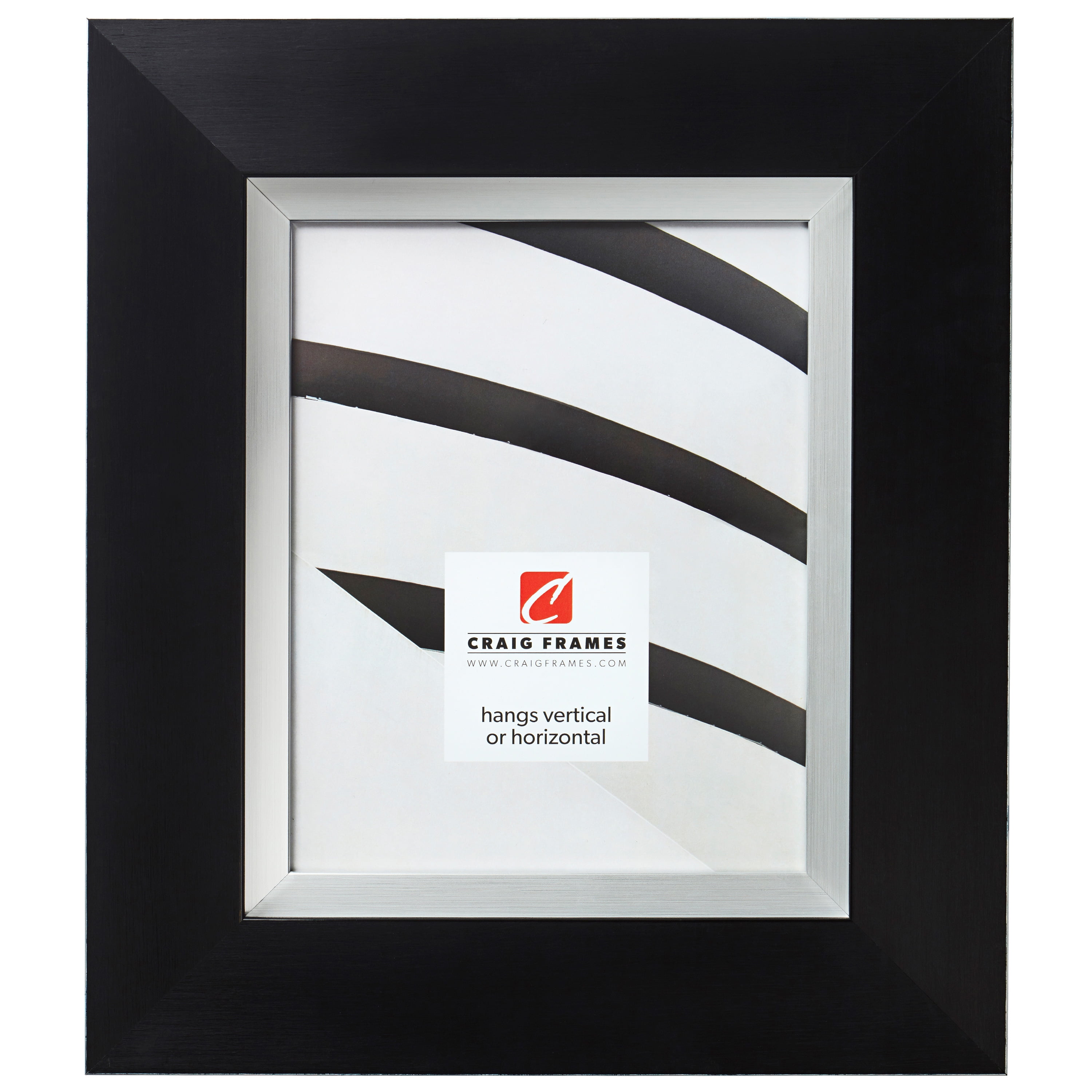 Craig Frames Ambassador, 10x13 inch Picture Frame, Bold Silver and ...