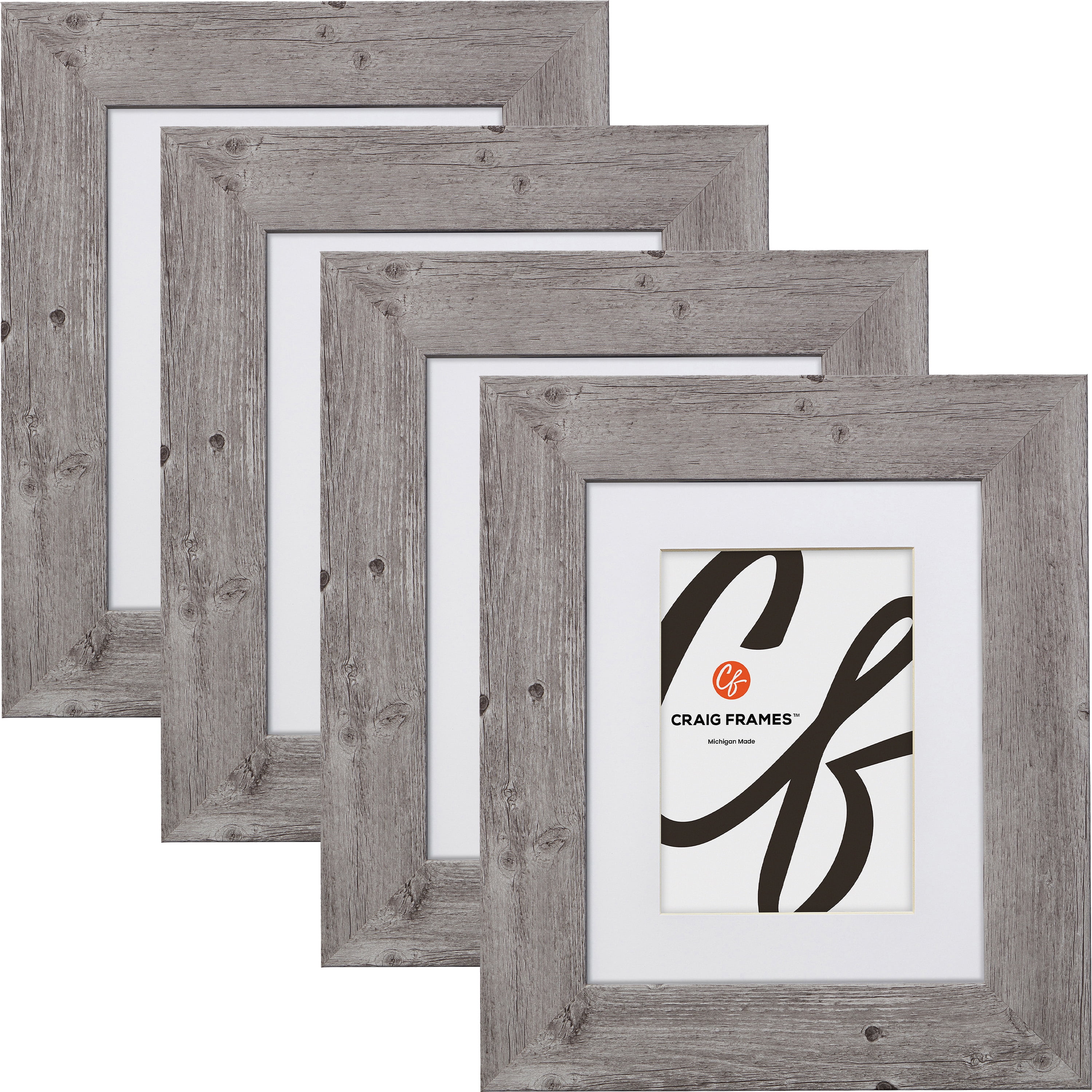 Craig Frames American Barn, 10x10 inch Picture Frame, Faux Light Grey ...