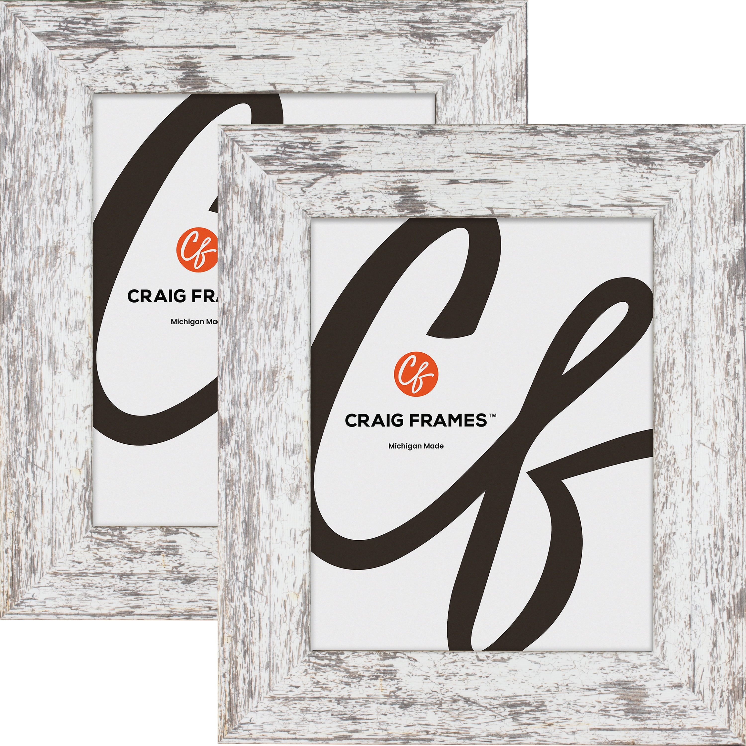 Craig Frames American Barn, 11x16 inch Picture Frame, Faux White ...