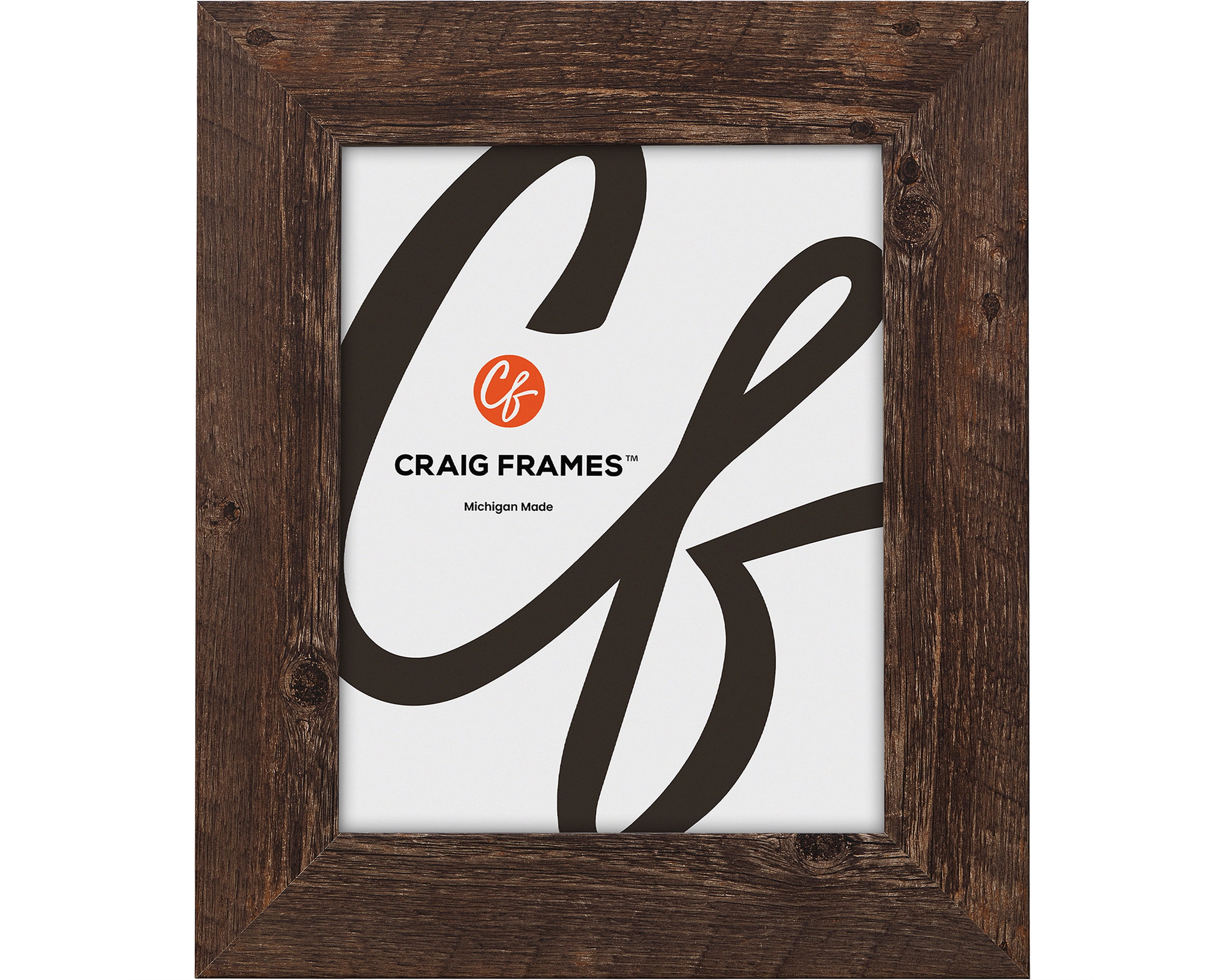 Craig Frames American Barn, 15x15 inch Picture Frame, Faux Brown Oak ...
