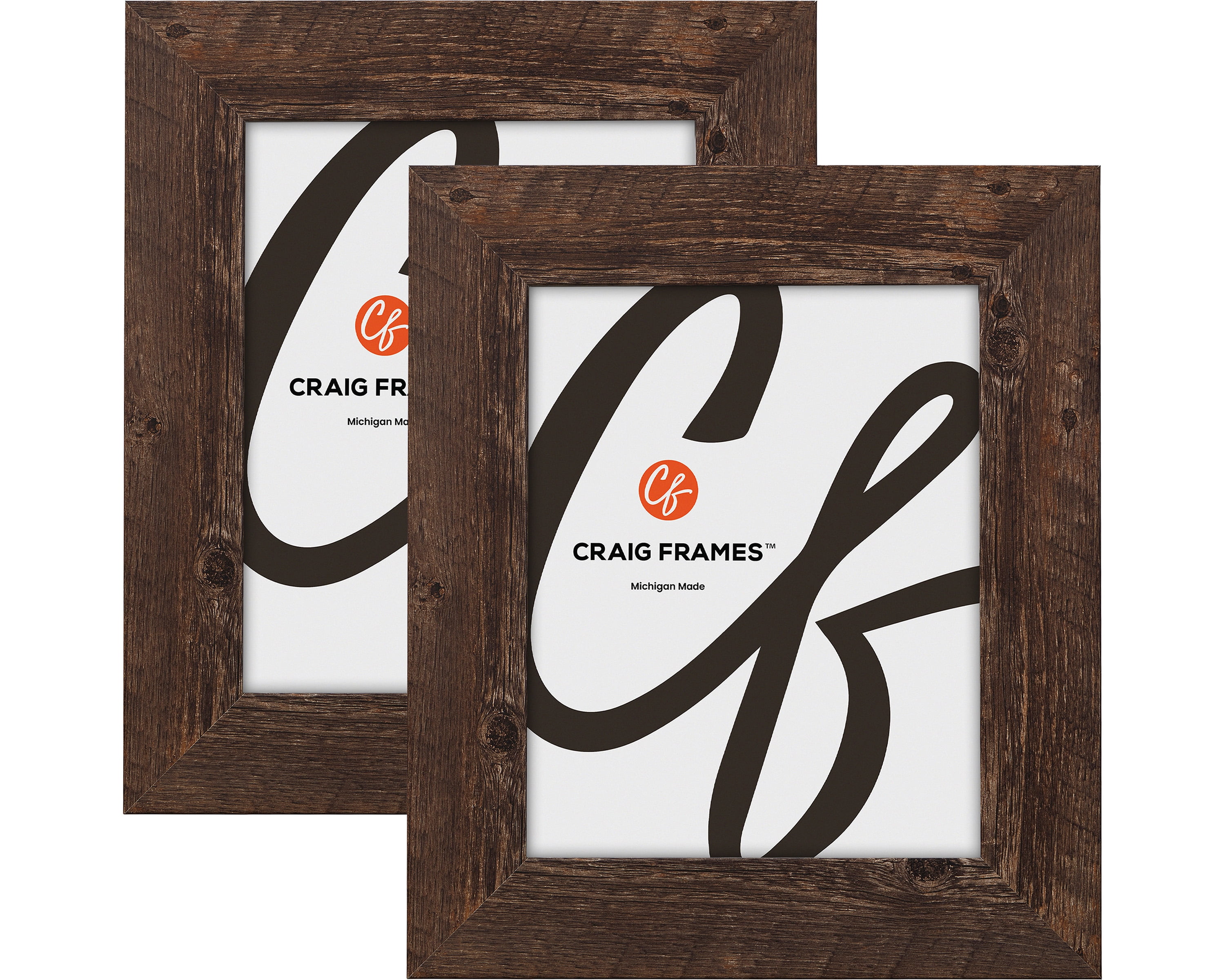 Craig Frames American Barn 8x8 inch Picture Frame Faux Brown Oak ...