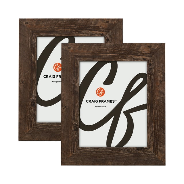 Craig Frames American Barn 9x15 inch Picture Frame Faux Brown Oak Barnwood, Set of Two - Walmart.com