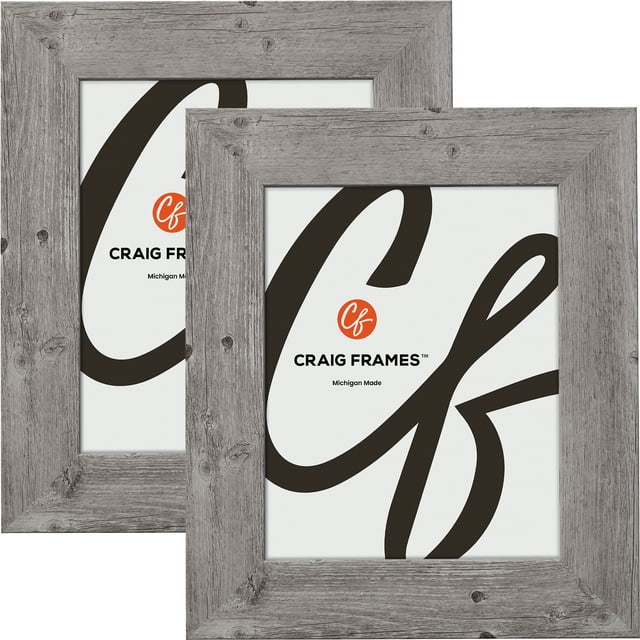 Craig Frames American Barn, 9x9 inch Picture Frame, Faux Light Grey Oak ...