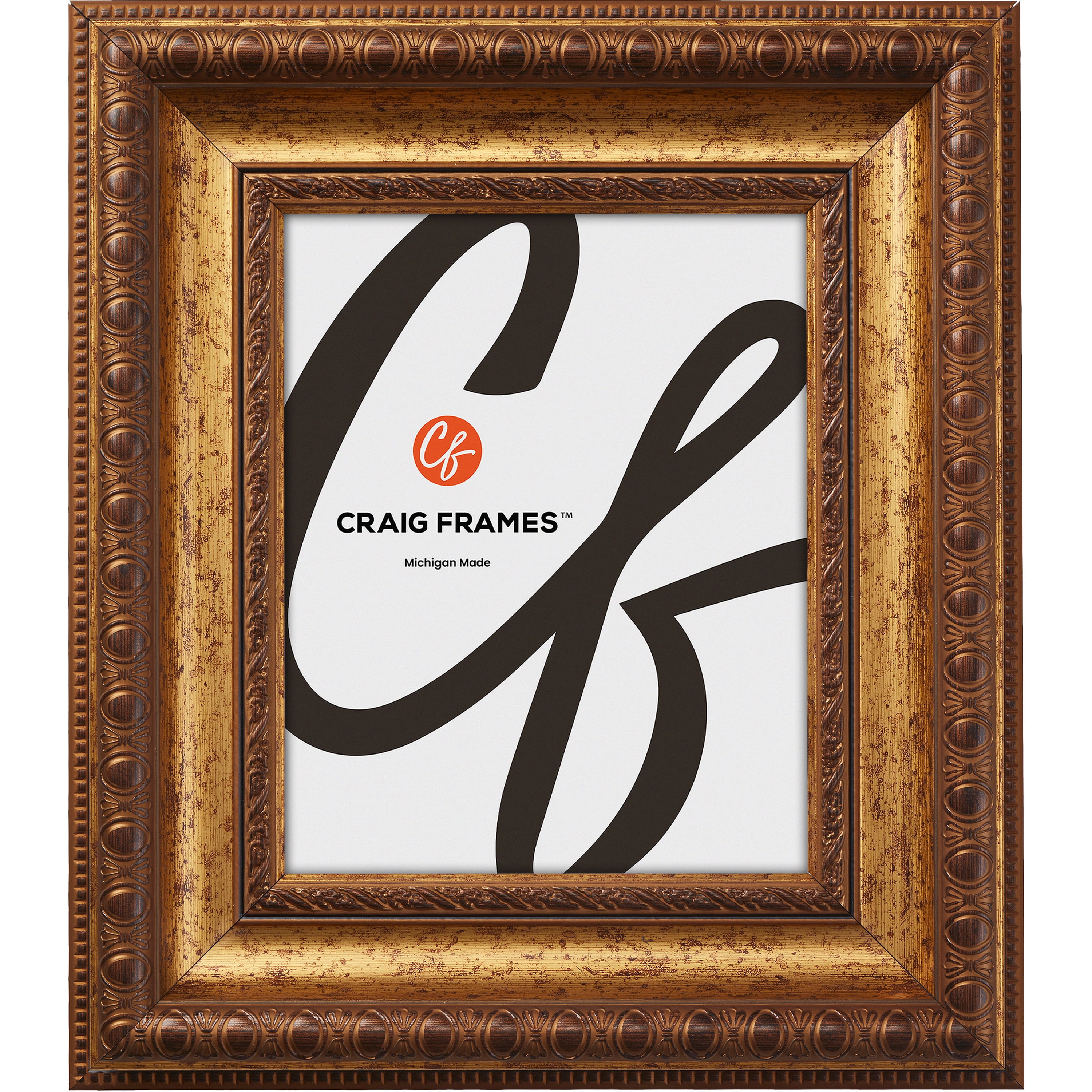 Craig Frames Arqadia Gothic, 15x15 inch Picture Frame, Aged Gold ...
