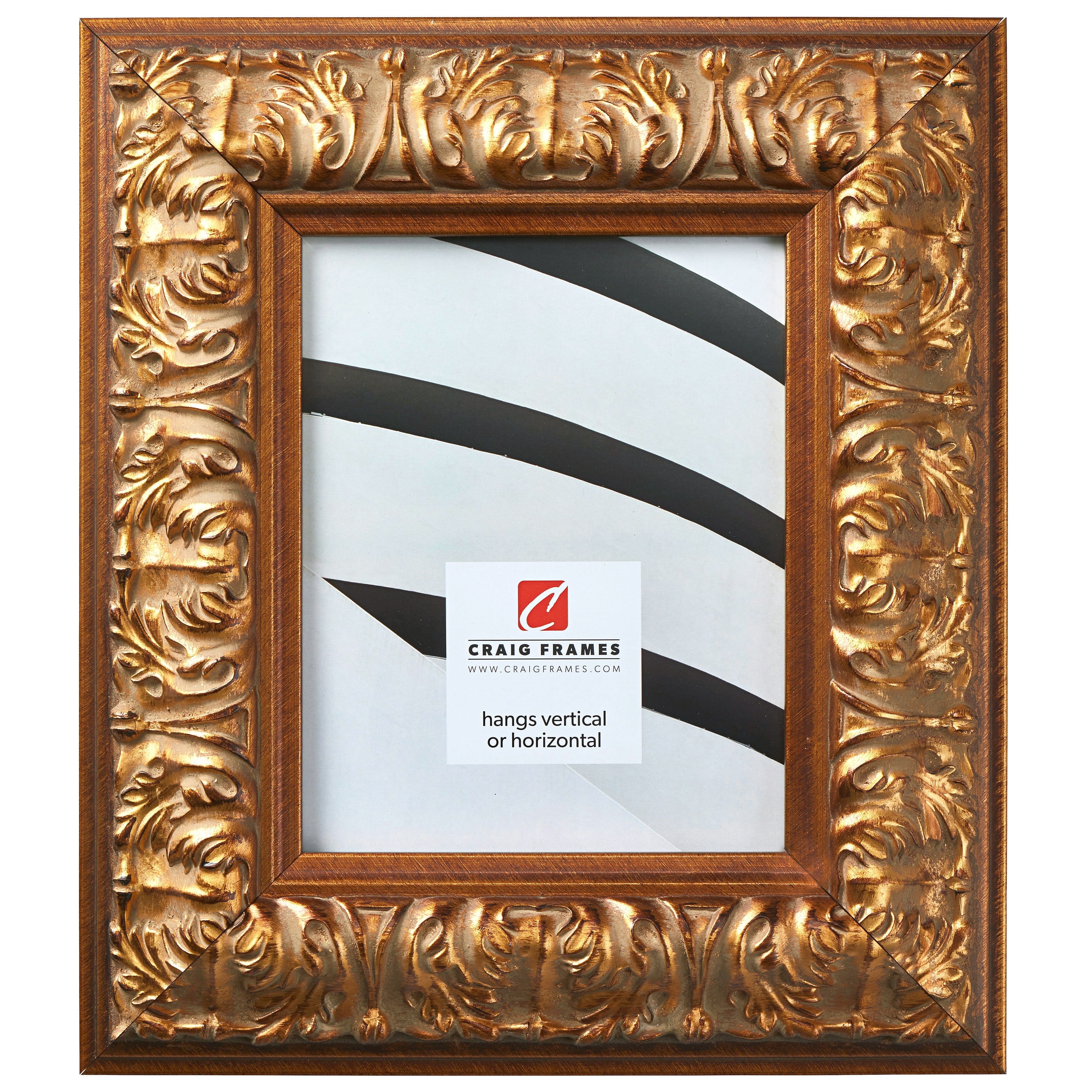 Craig Frames Barroco, 4x6 inch Picture Frame, Antique Gold Baroque ...