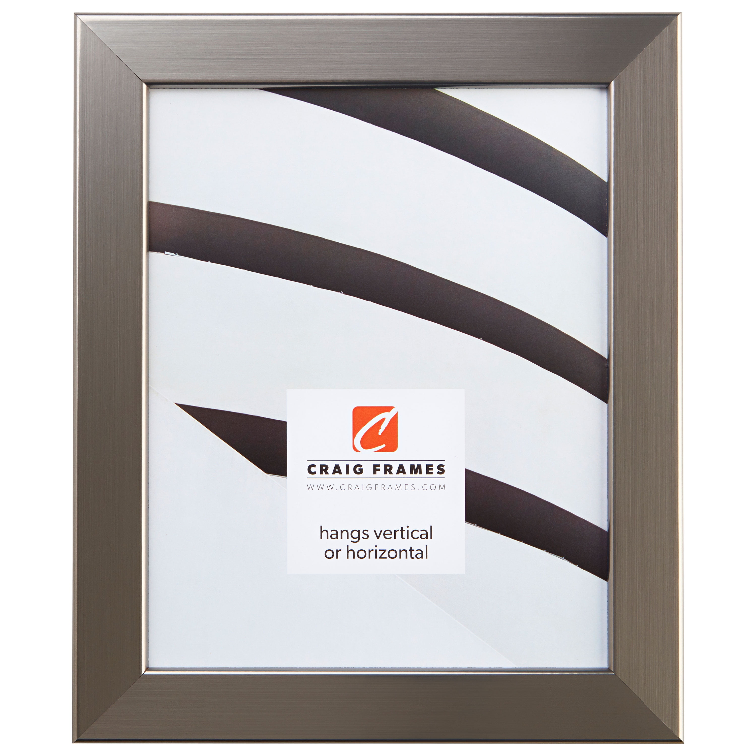 Craig Frames Bauhaus 125, 13 x 19 inch Picture Frame, Modern Stainless ...
