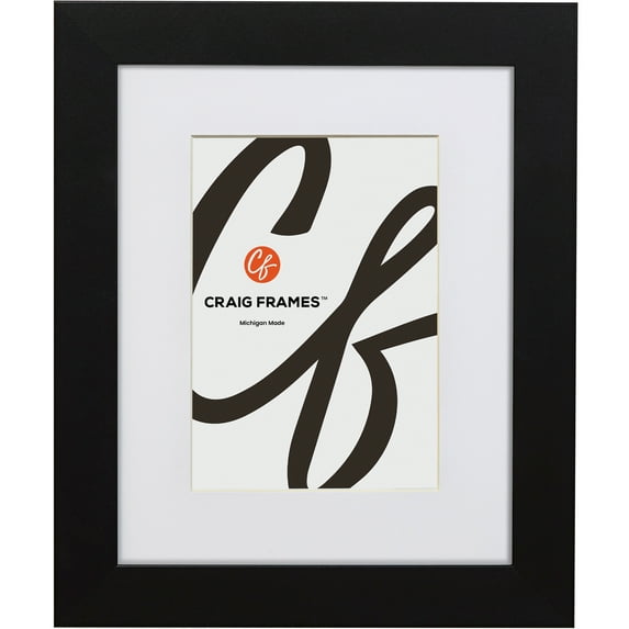 Craig Frames Bauhaus, Modern 1.25" Satin Black 12x18 Picture Frame ...