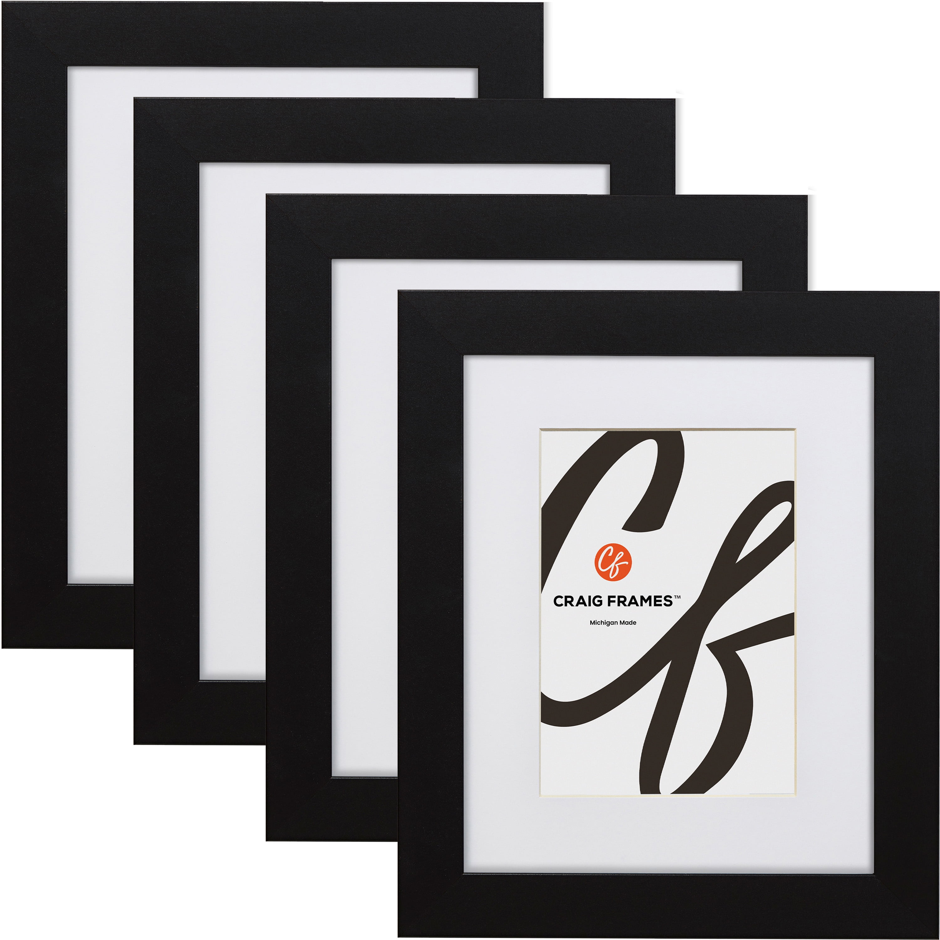 Craig Frames Bauhaus, Modern 1.25" Satin Black 24x32 Picture Frame ...