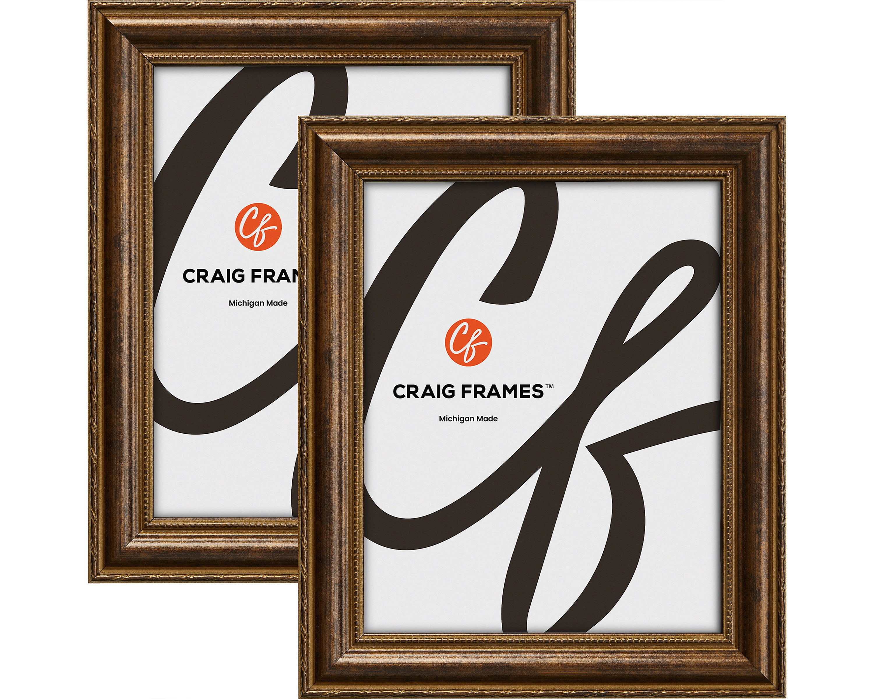 Craig Frames Bronze 9x12 inch Picture Victoria Picture Frame, Set of ...