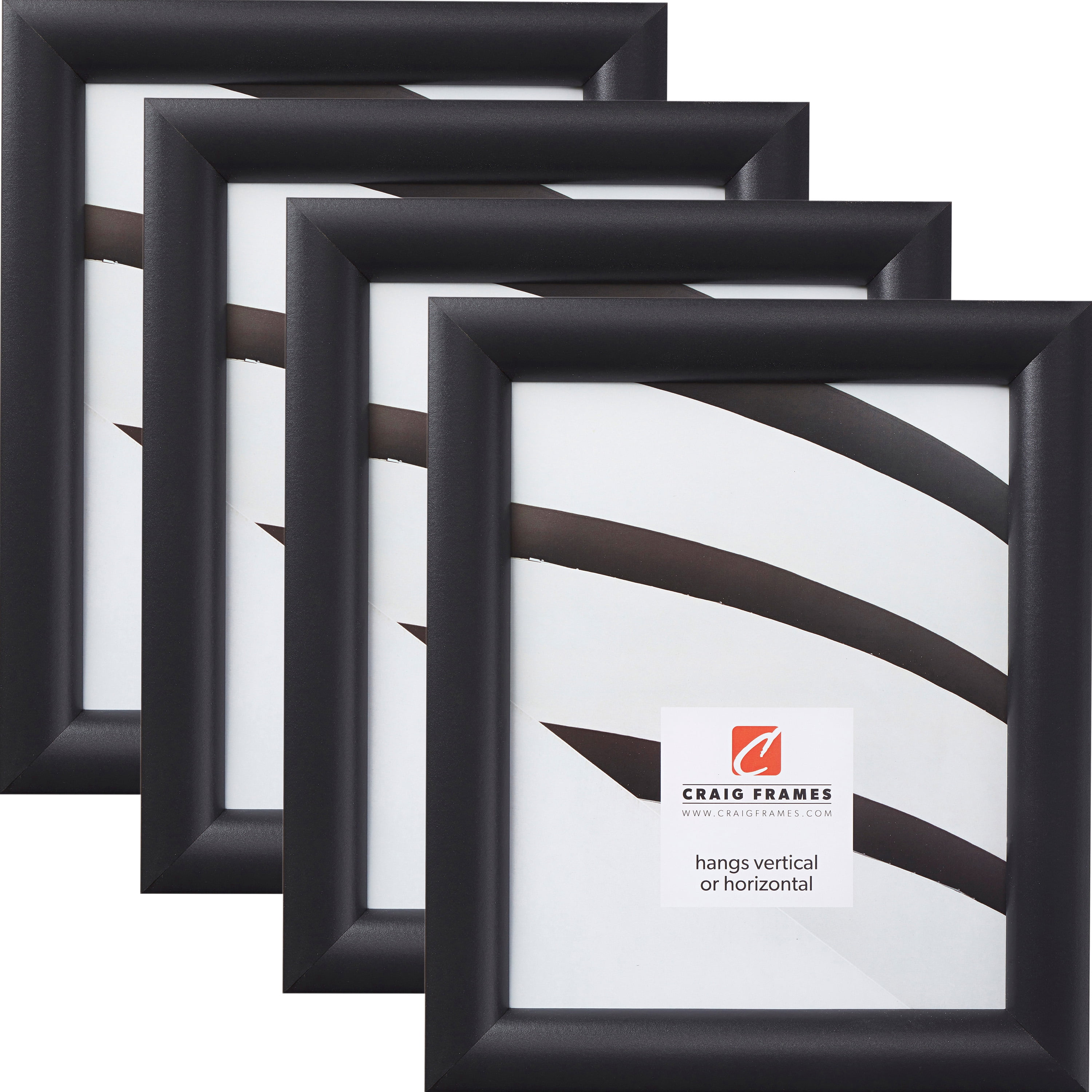 Craig Frames Bullnose 125, Mystic Satin Black Picture Frame, 11 x 14 ...