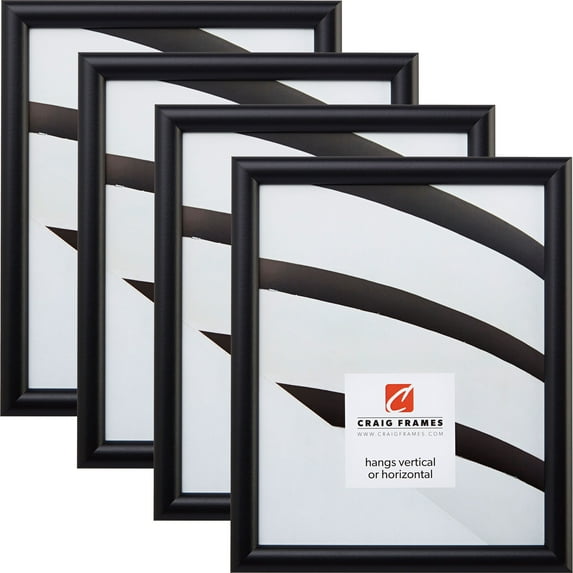 Craig Frames Bullnose Contemporary Black Composite Picture Frame, Set ...