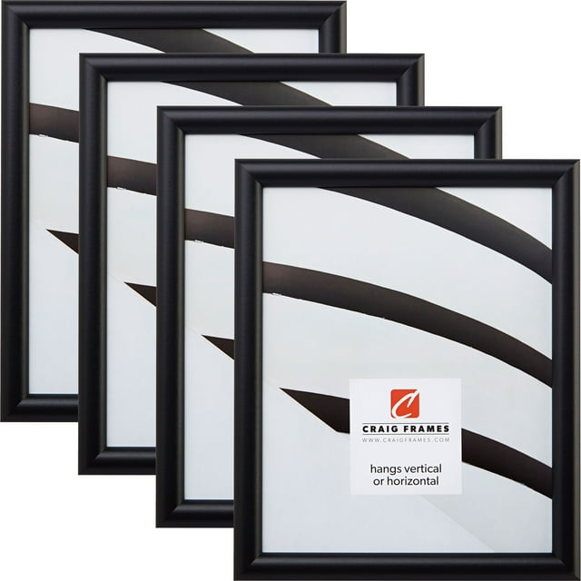 Craig Frames Bullnose Contemporary Black Composite Picture Frame, Set ...