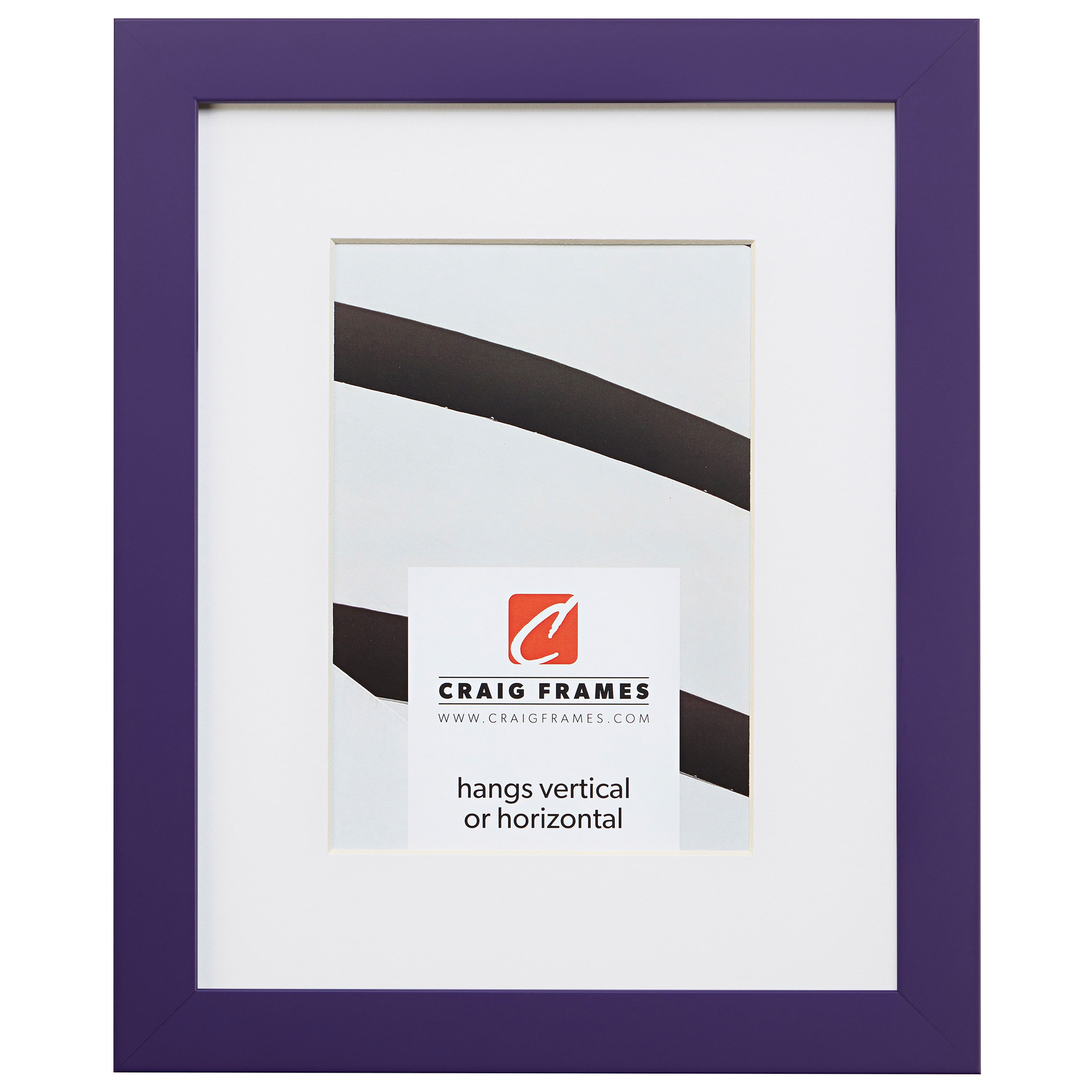 Craig Frames Confetti, 12x36 inch Modern Purple Picture Frame Matted ...