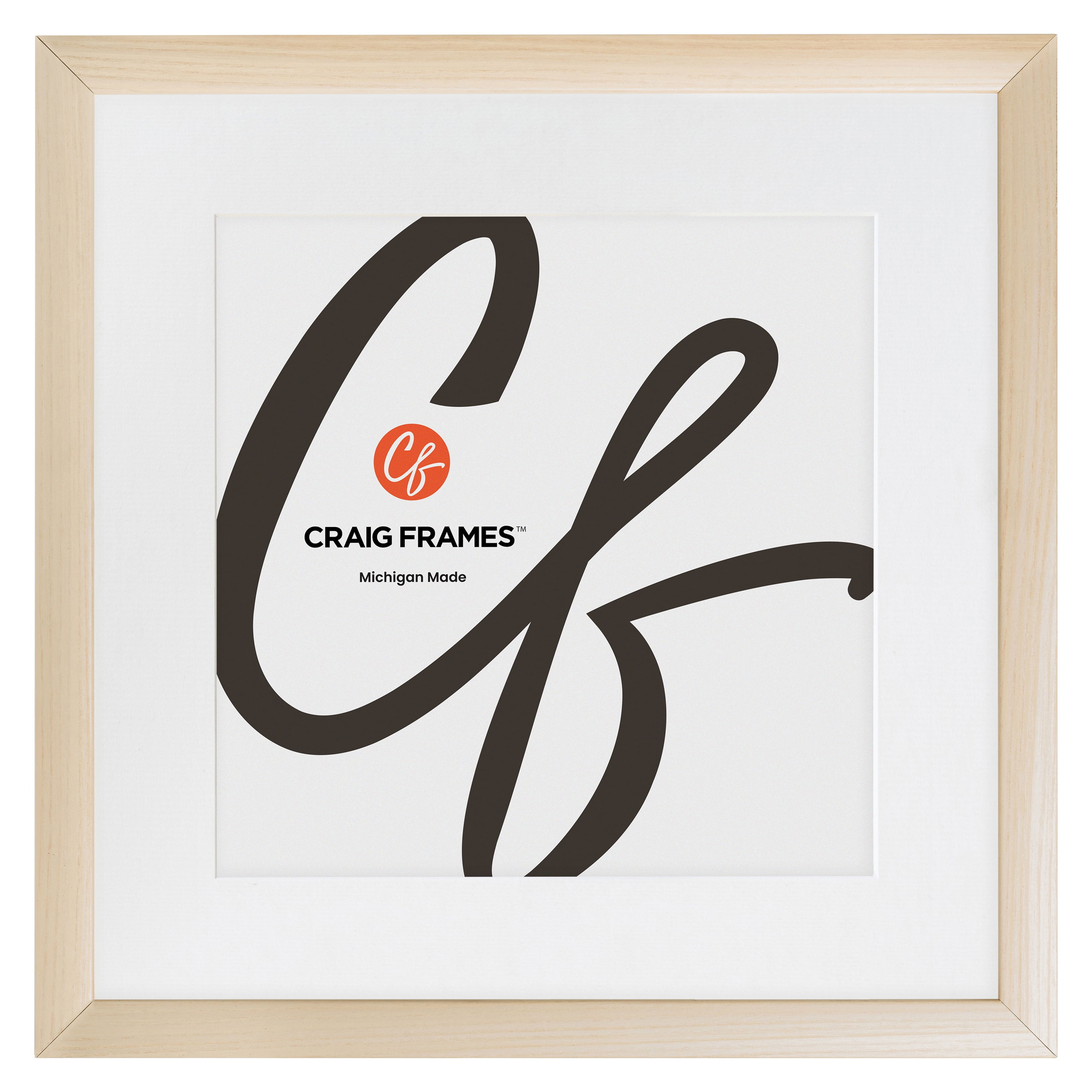 Craig Frames Contemporary, 20x20 Picture Frame Matted for a 16x16 Photo ...