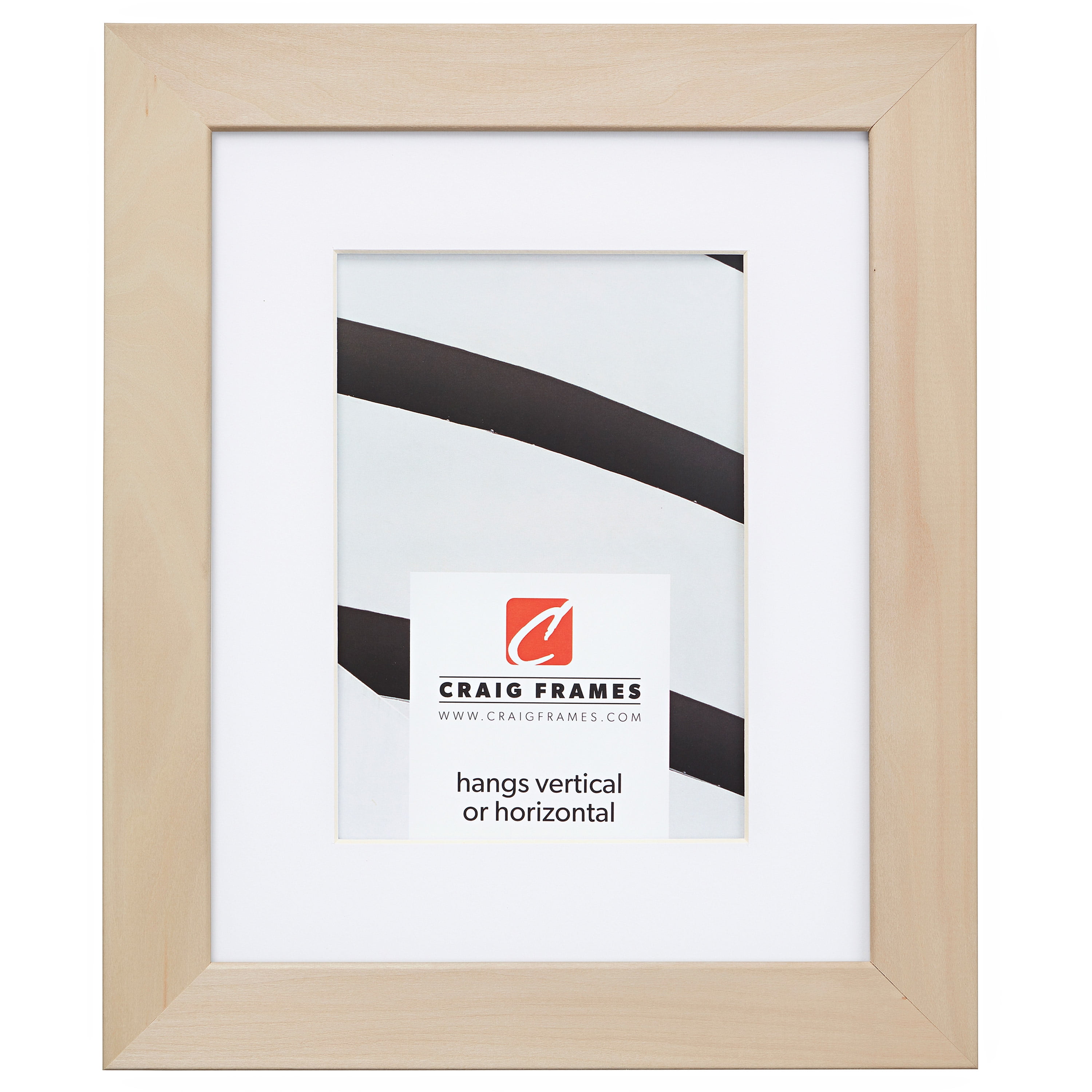 Craig Frames DIY Unfinished Wood Picture Frame, 12 x 36 Inch Matted to ...