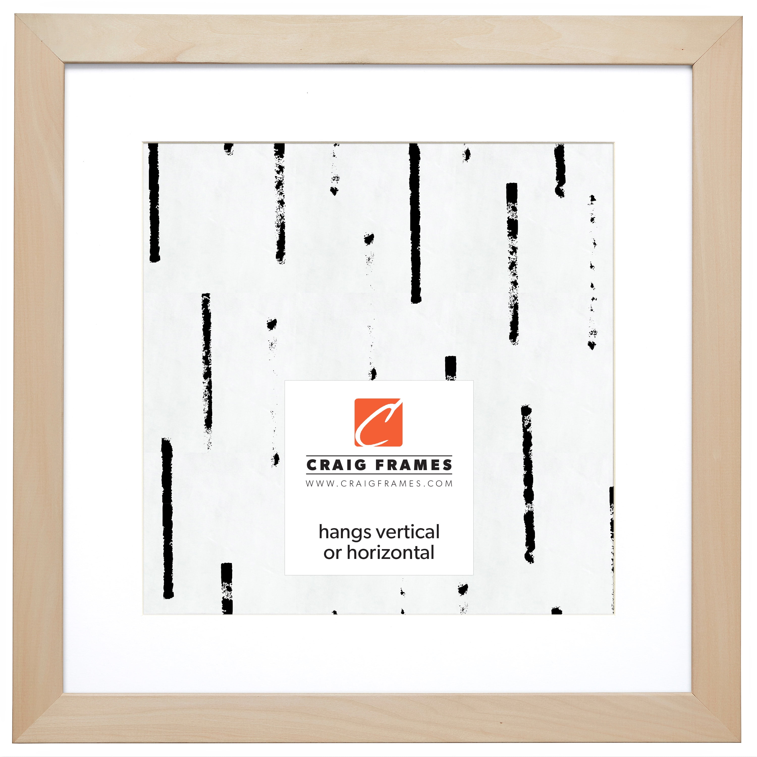 Craig Frames DIY Unfinished Wood Picture Frame, 20 x 20 Inch Matted to ...