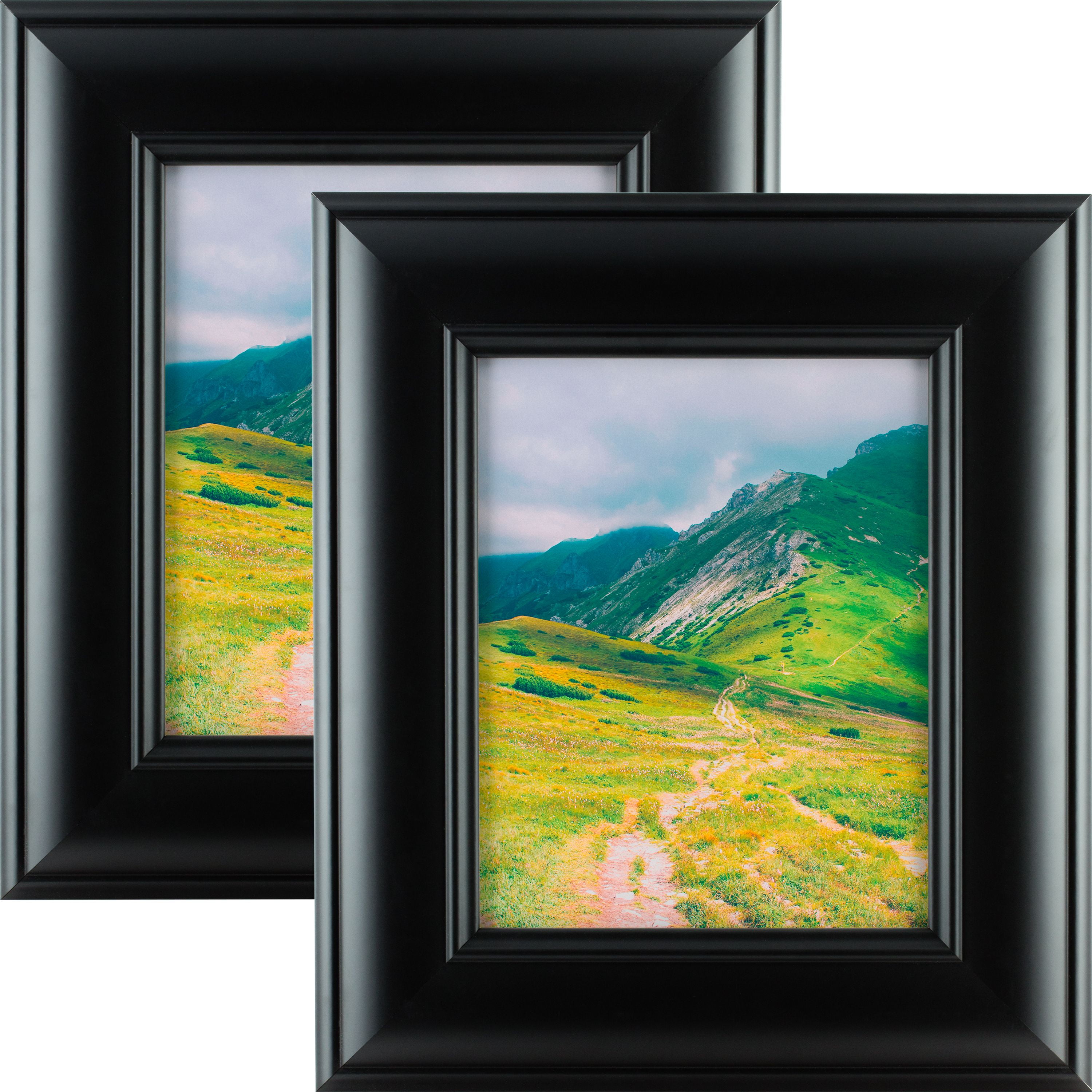 Craig Frames Dakota Wide, Modern Black Satin Picture Frame, 10x13 Inch ...