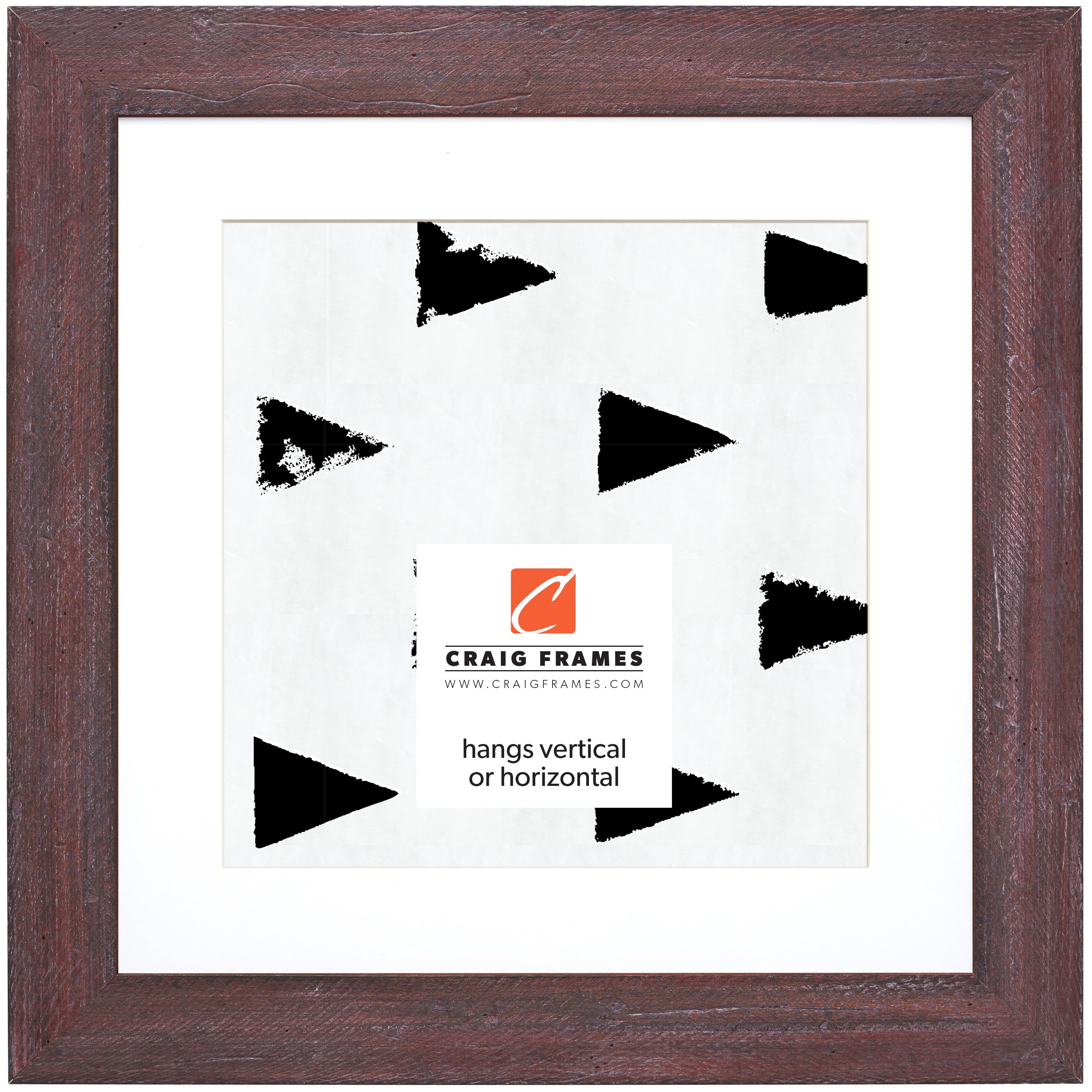 Craig Frames Hatteras, 12x12 inch Picture Frame Matted for a 9x9 Photo ...