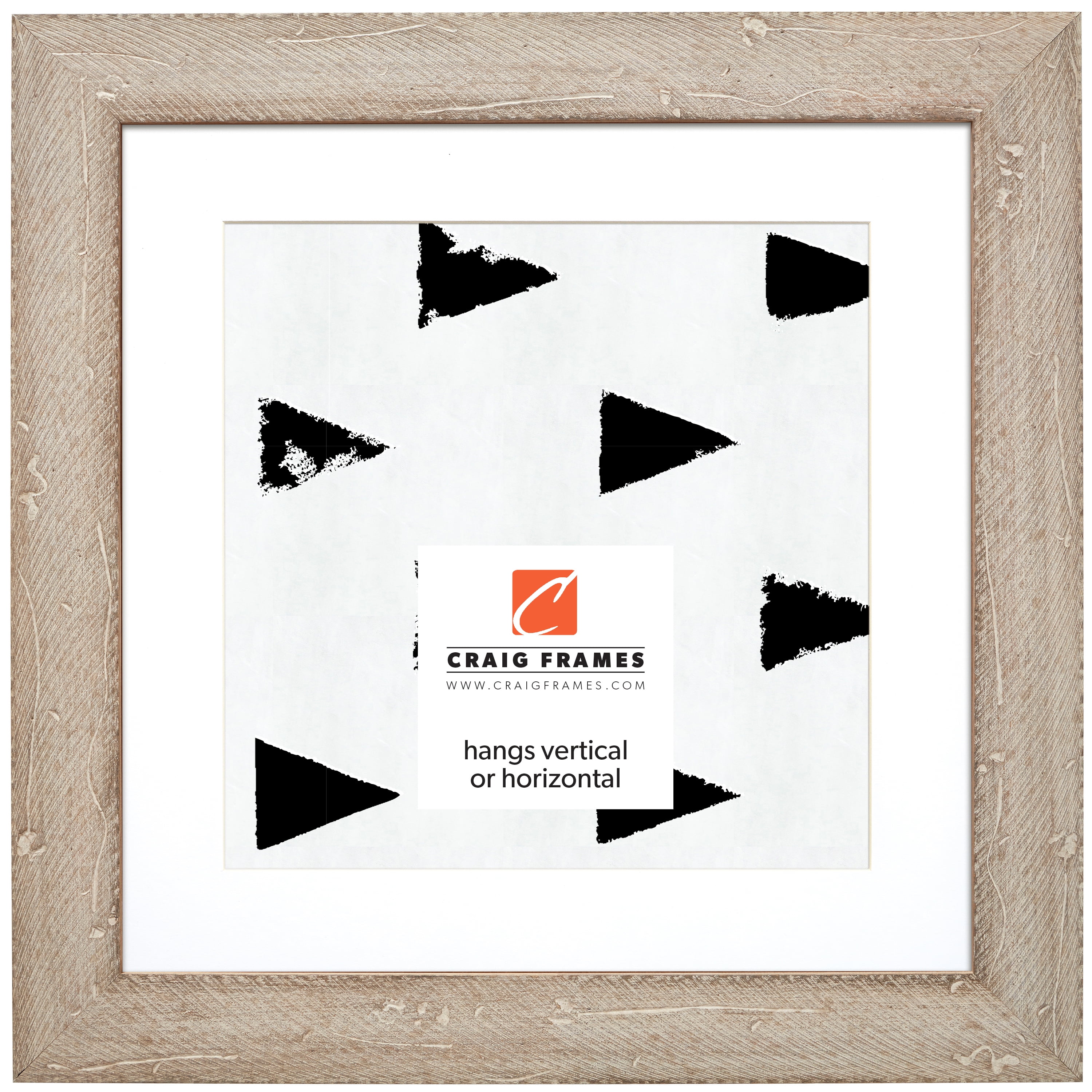 Craig Frames Hatteras, 12x12 inch Picture Frame Matted for a 9x9 Photo ...