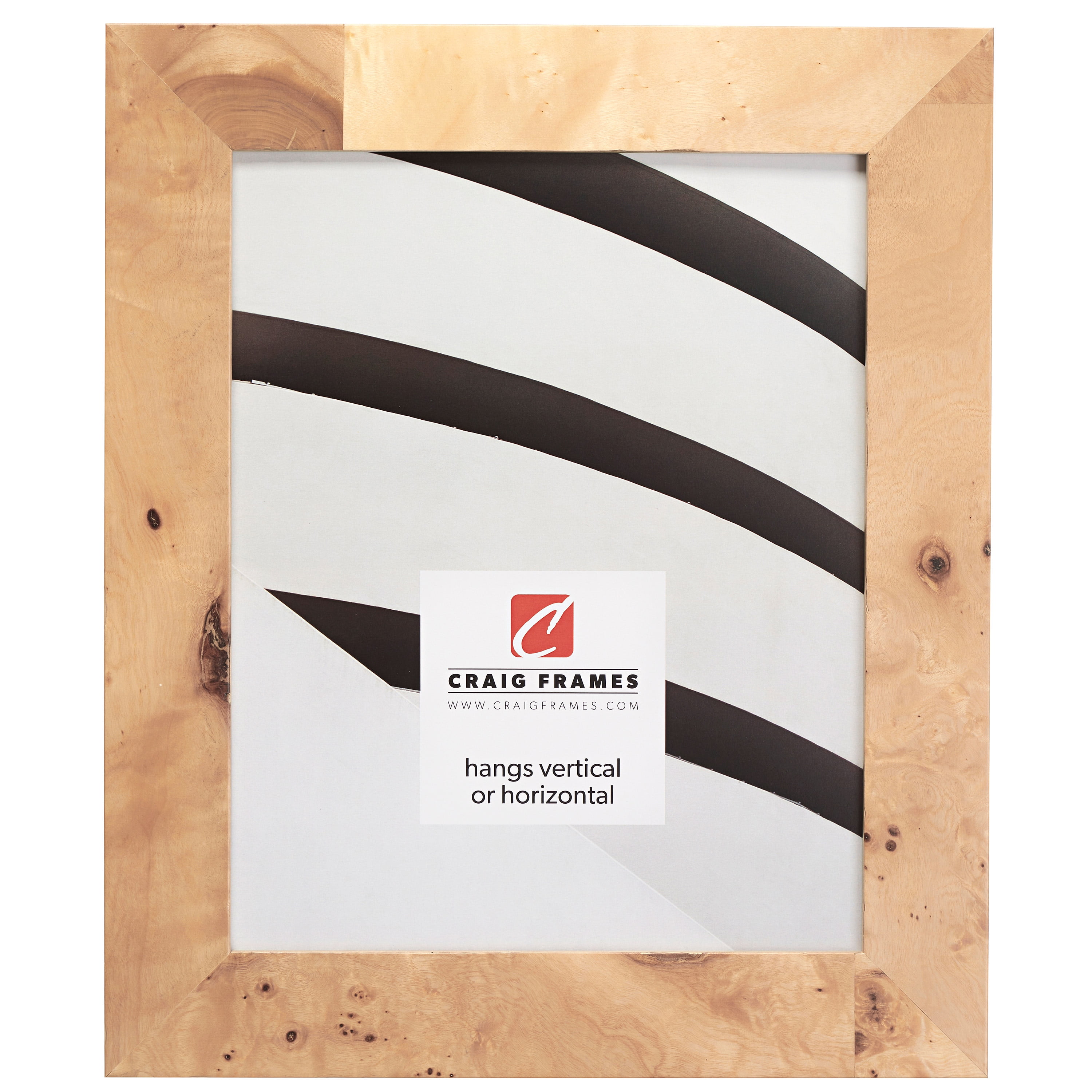 Craig Frames Innovations, 13x19 inch Picture Frame, Natural Burl ...