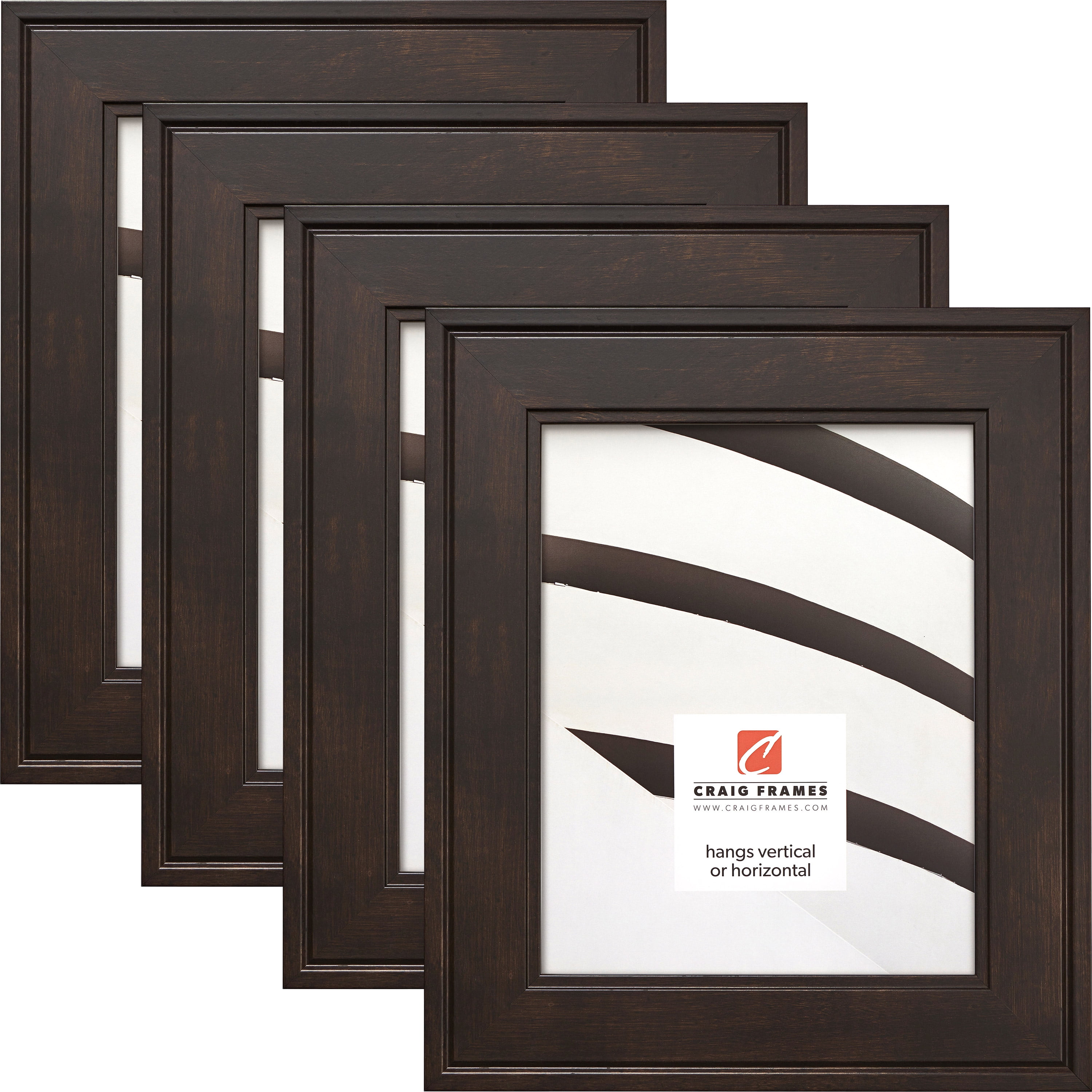Craig Frames Inspirations, 4x10 inch Picture Frame, Espresso Walnut ...