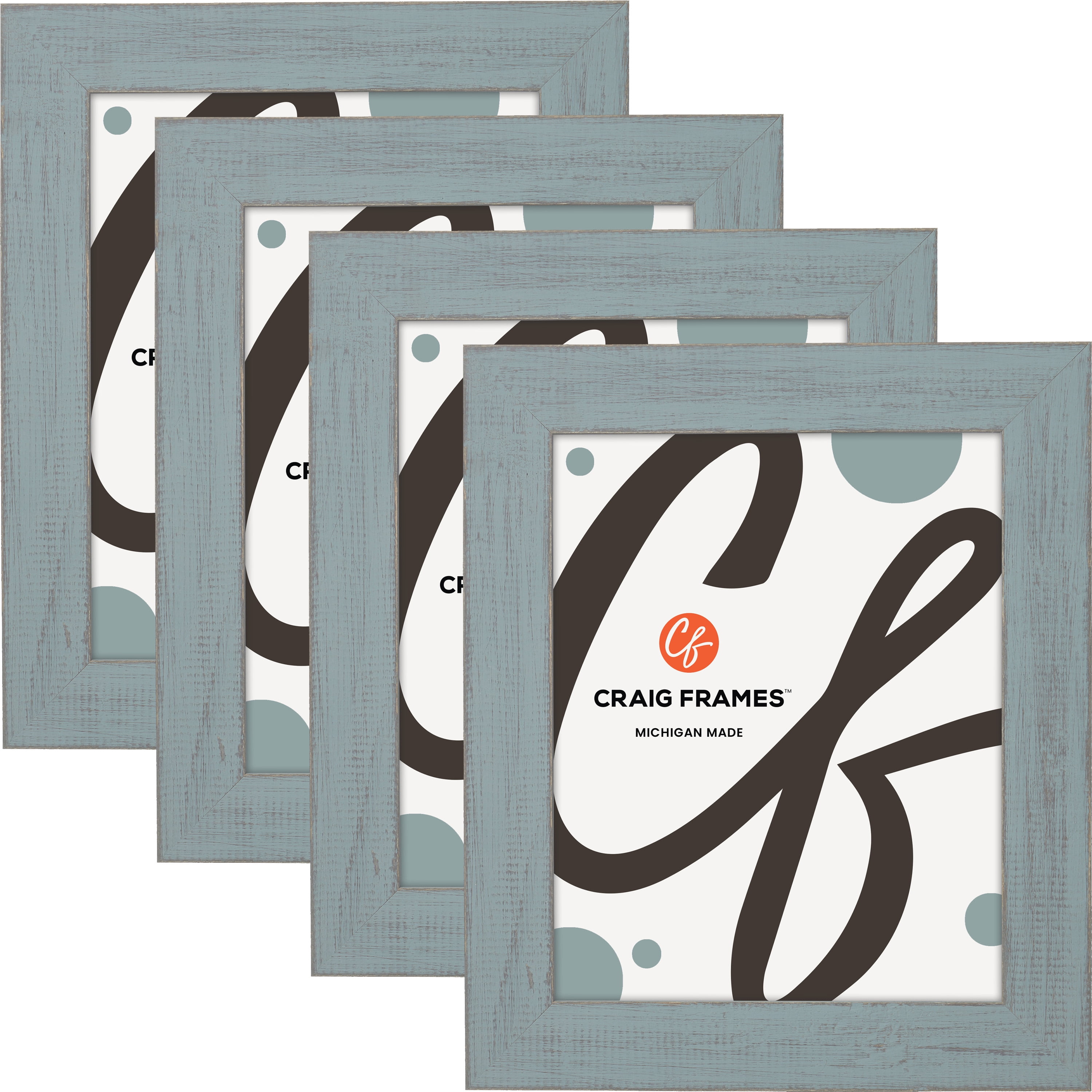 Craig Frames Jasper, 10x17 inch Picture Frame, Country Dixie Grey, Set ...