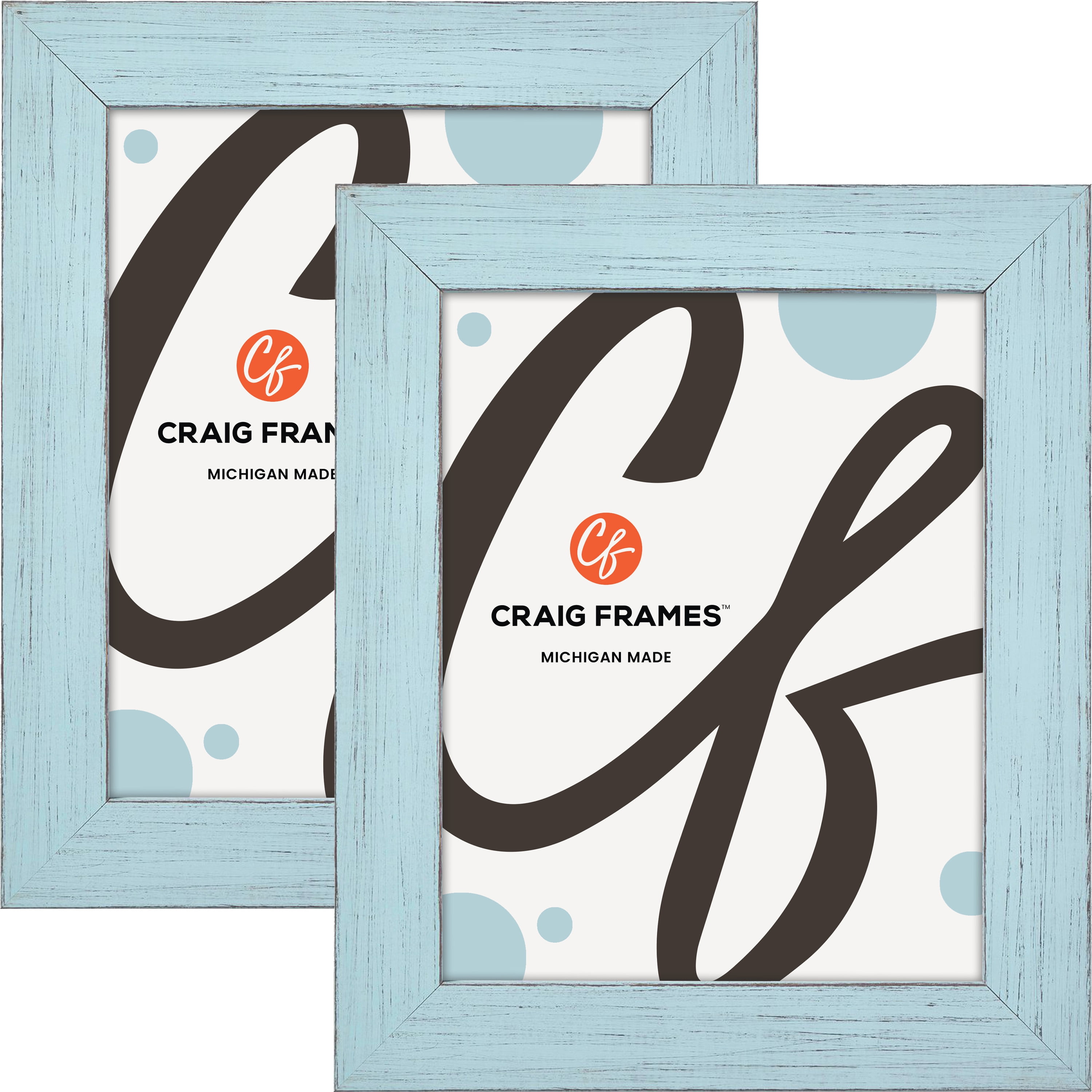 Craig Frames Jasper, 12x14 inch Picture Frame, Country Sky Blue, Set of ...