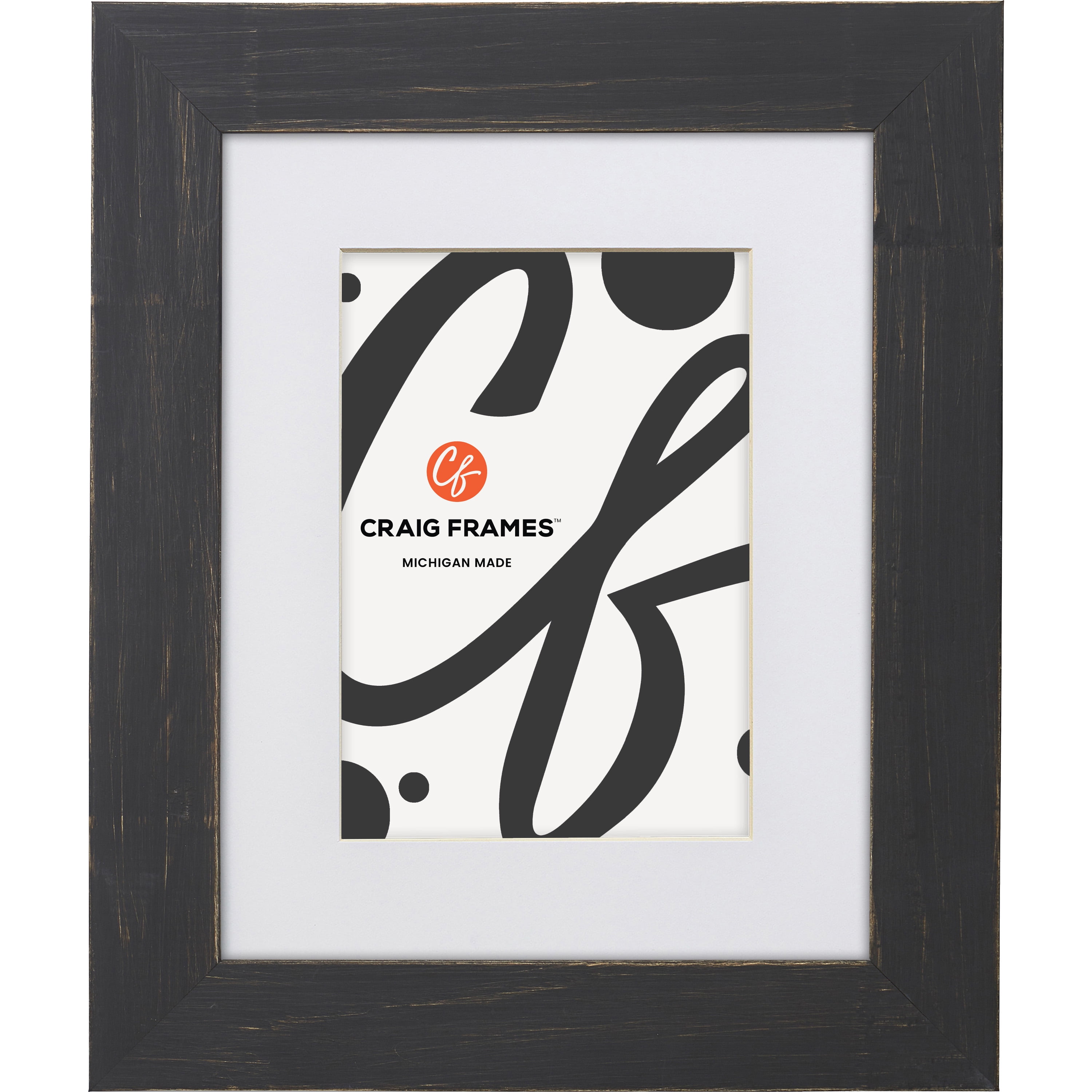 Craig Frames Jasper, 12x15 inch Country Charcoal Black Picture Frame ...