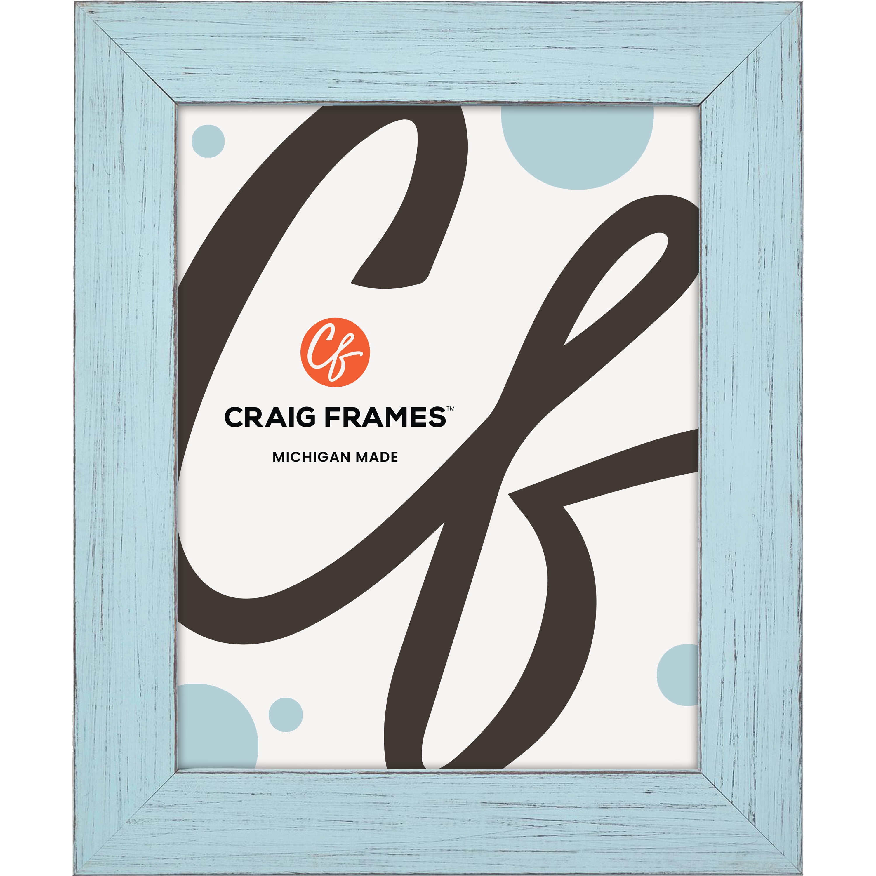 Craig Frames Jasper, 12x24 inch Picture Frame, Country Sky Blue ...