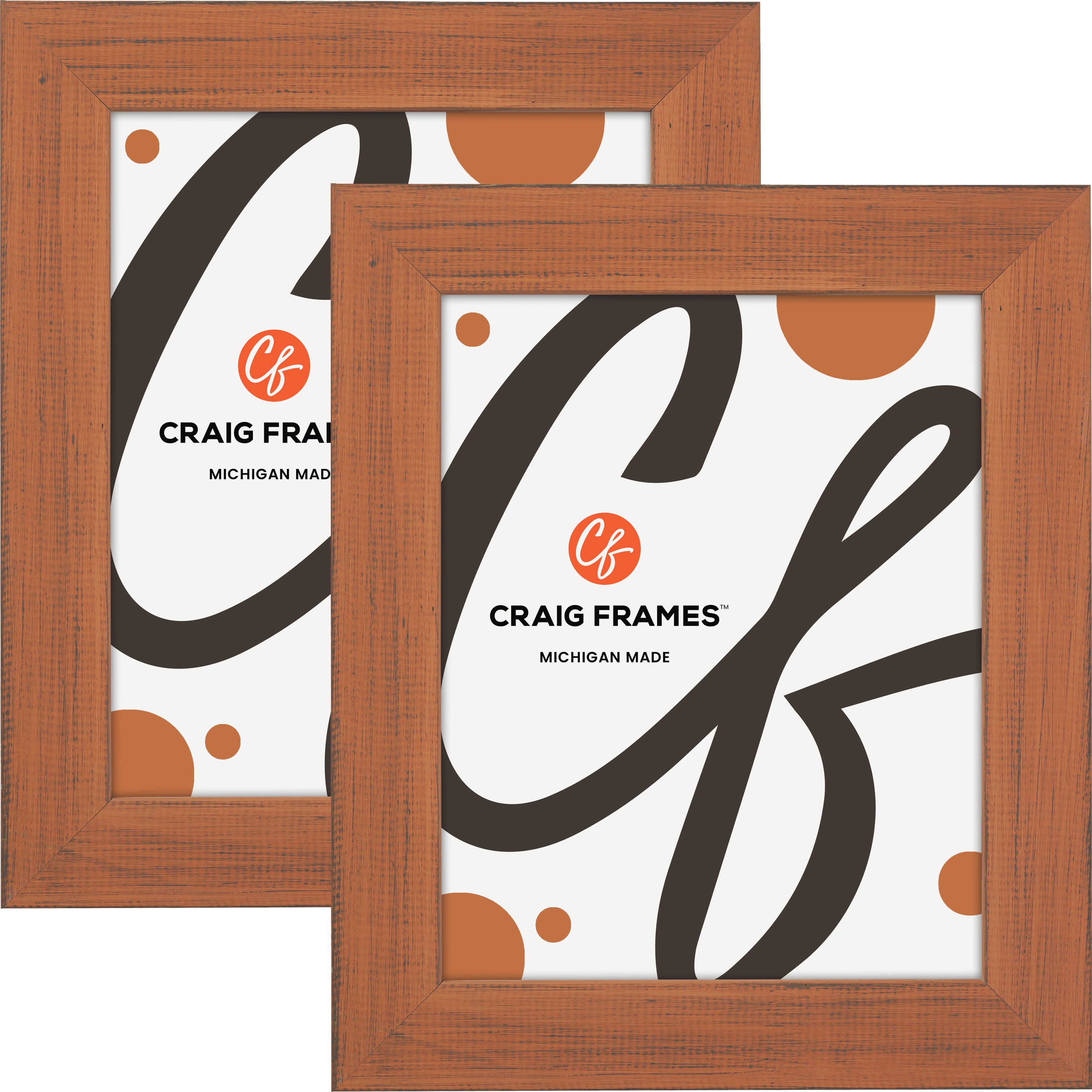 Craig Frames Jasper, 14x18 inch Picture Frame, Country Bourbon Orange ...