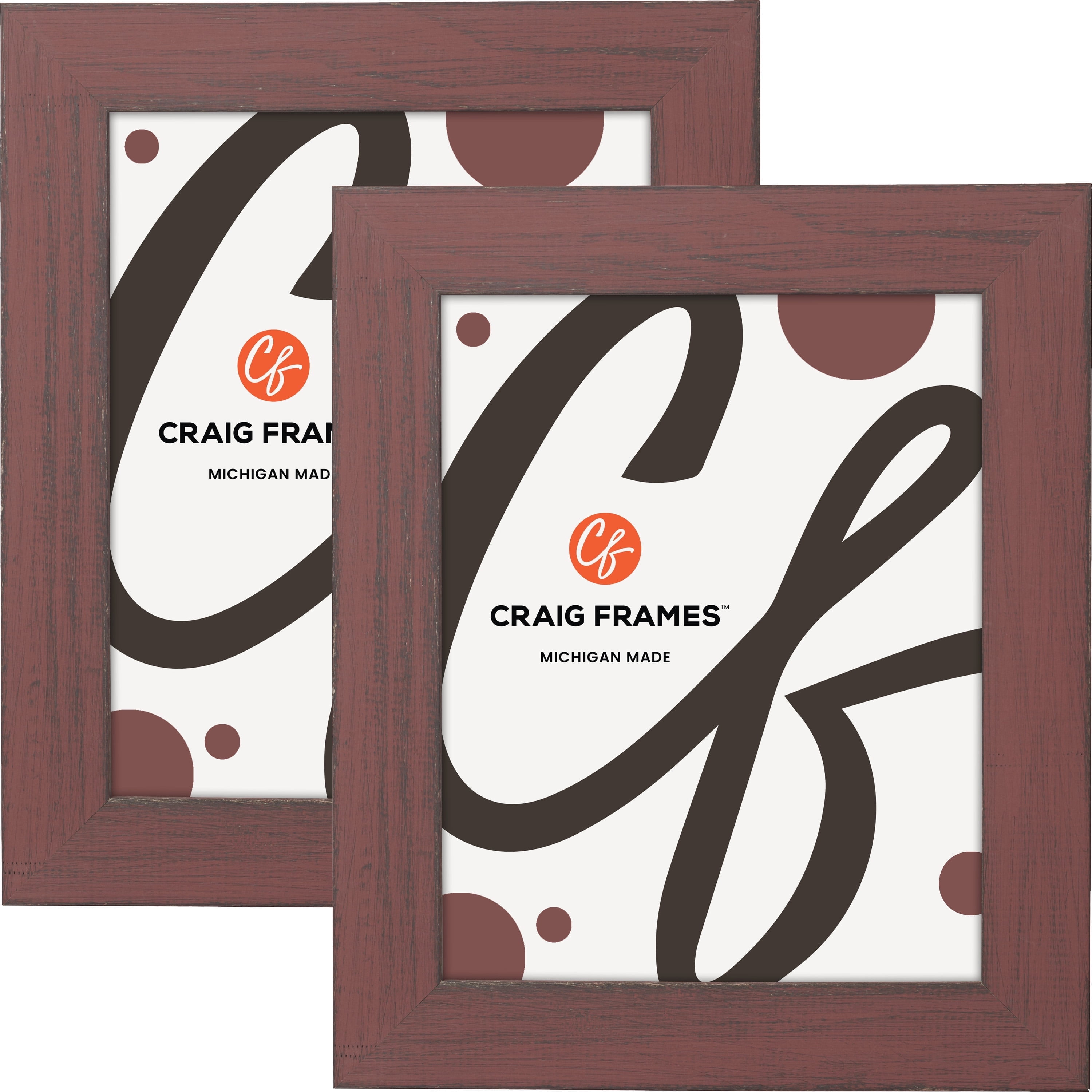 Craig Frames Jasper, 18x26 inch Picture Frame, Country Alabama Red, Set ...