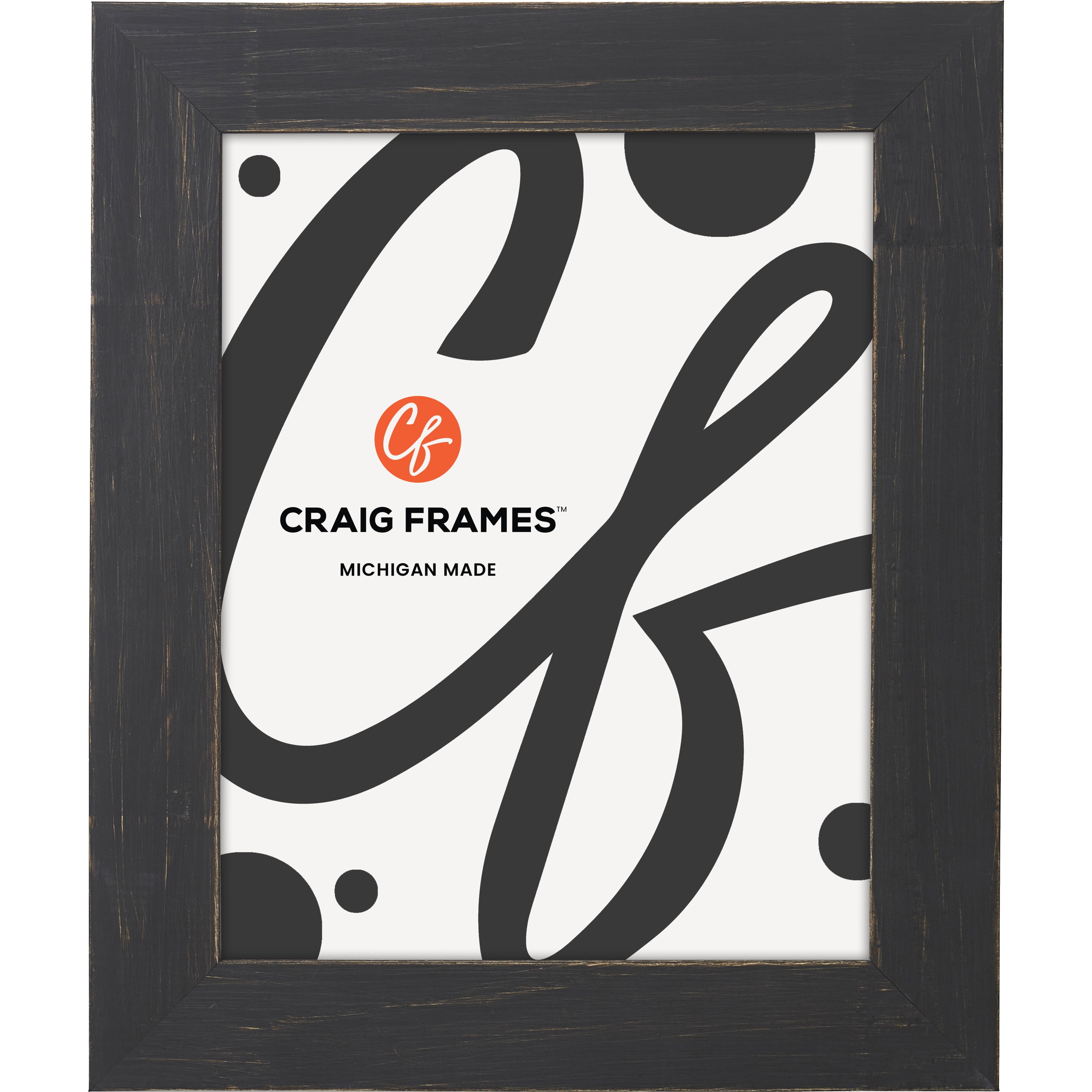 Craig Frames Jasper, 18x30 inch Picture Frame, Country Charcoal Black ...