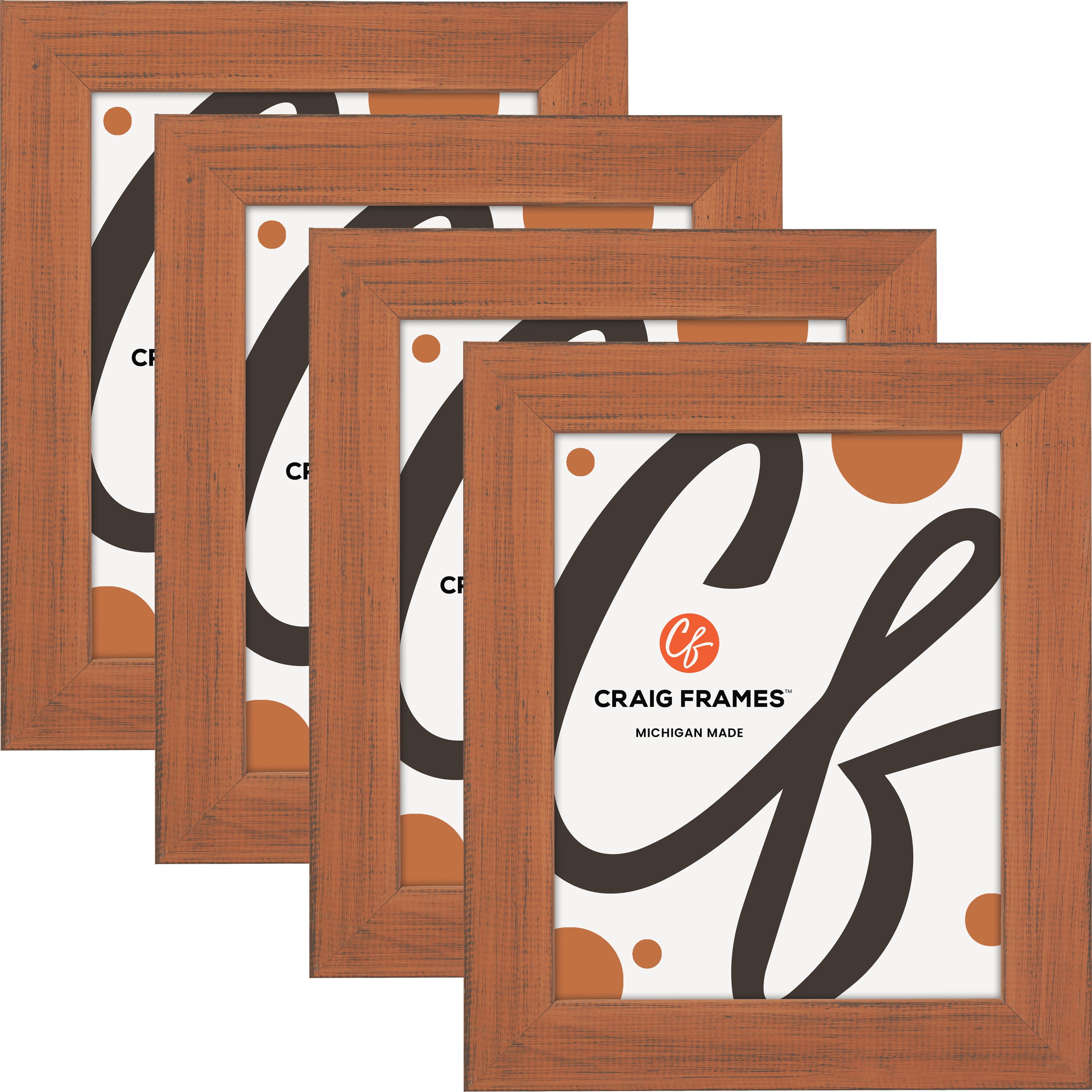 Craig Frames Jasper, 4x10 inch Picture Frame, Country Bourbon Orange ...