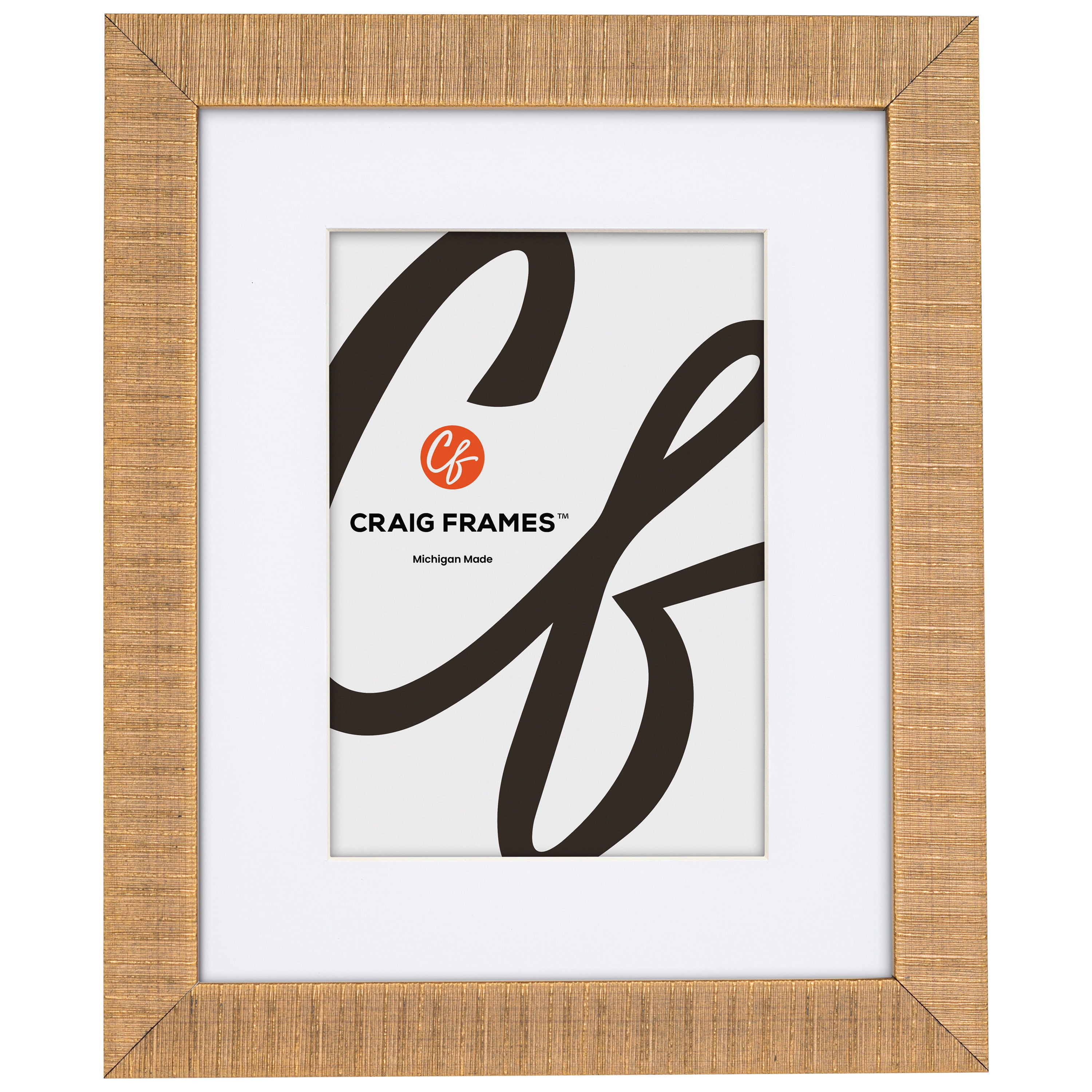 Craig Frames Linear, 13x19 Picture Frame Matted for a 9x13 Photo, Gold ...