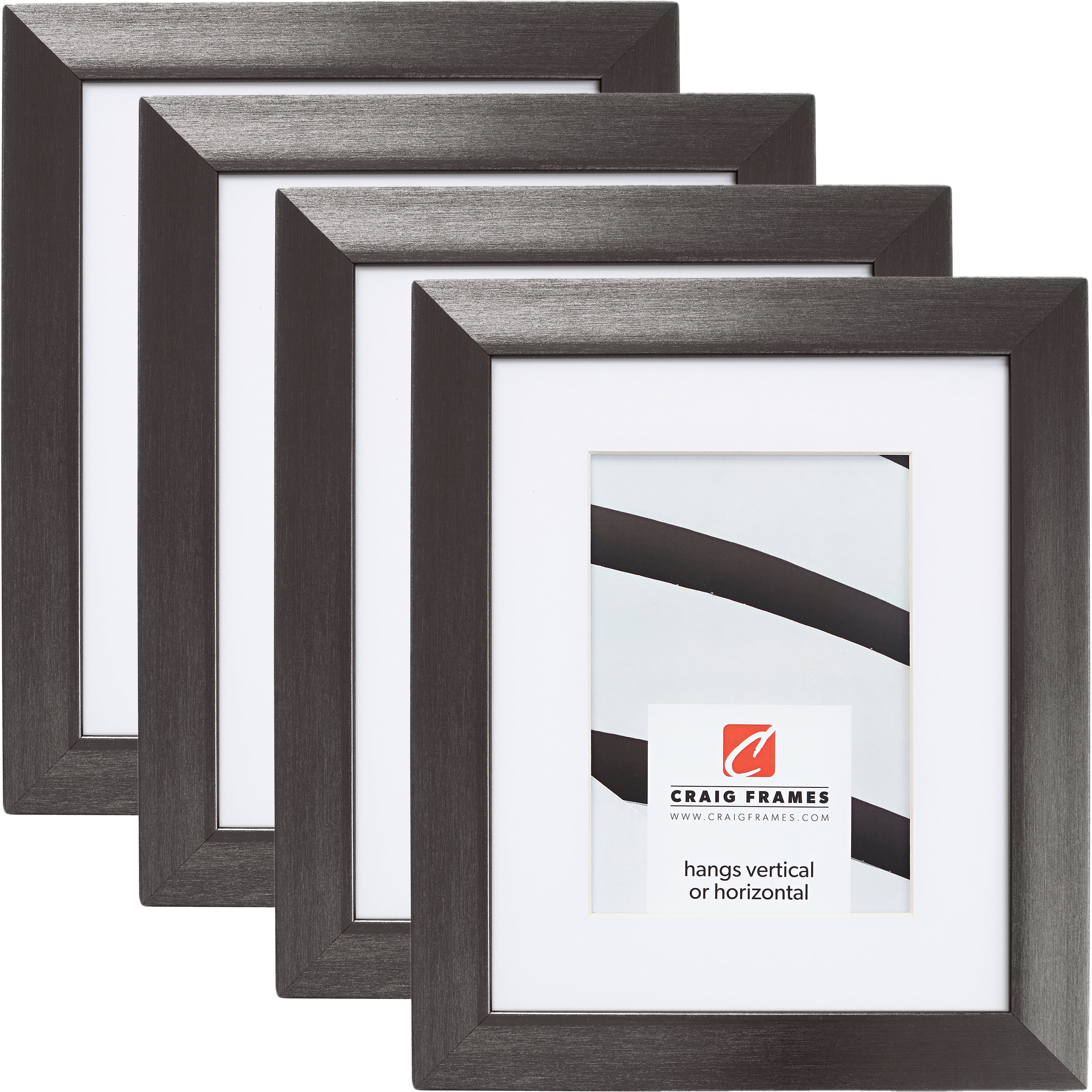 Craig Frames Modern Aesthetics 125, 14x22 inch Picture Frame Matted for ...