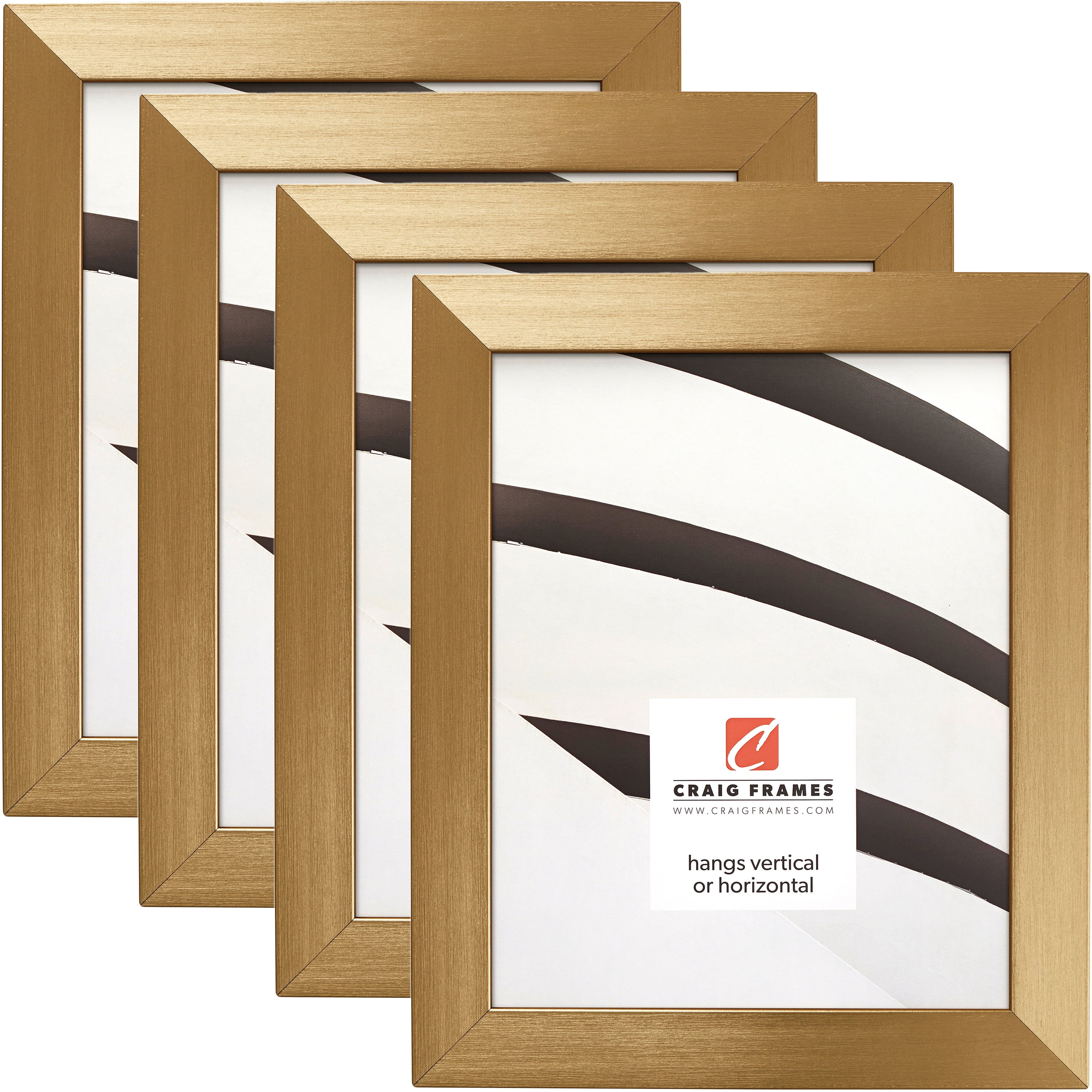 Craig Frames Modern Aesthetics 125, 24x24 inch Picture Frame, Gold, Set ...