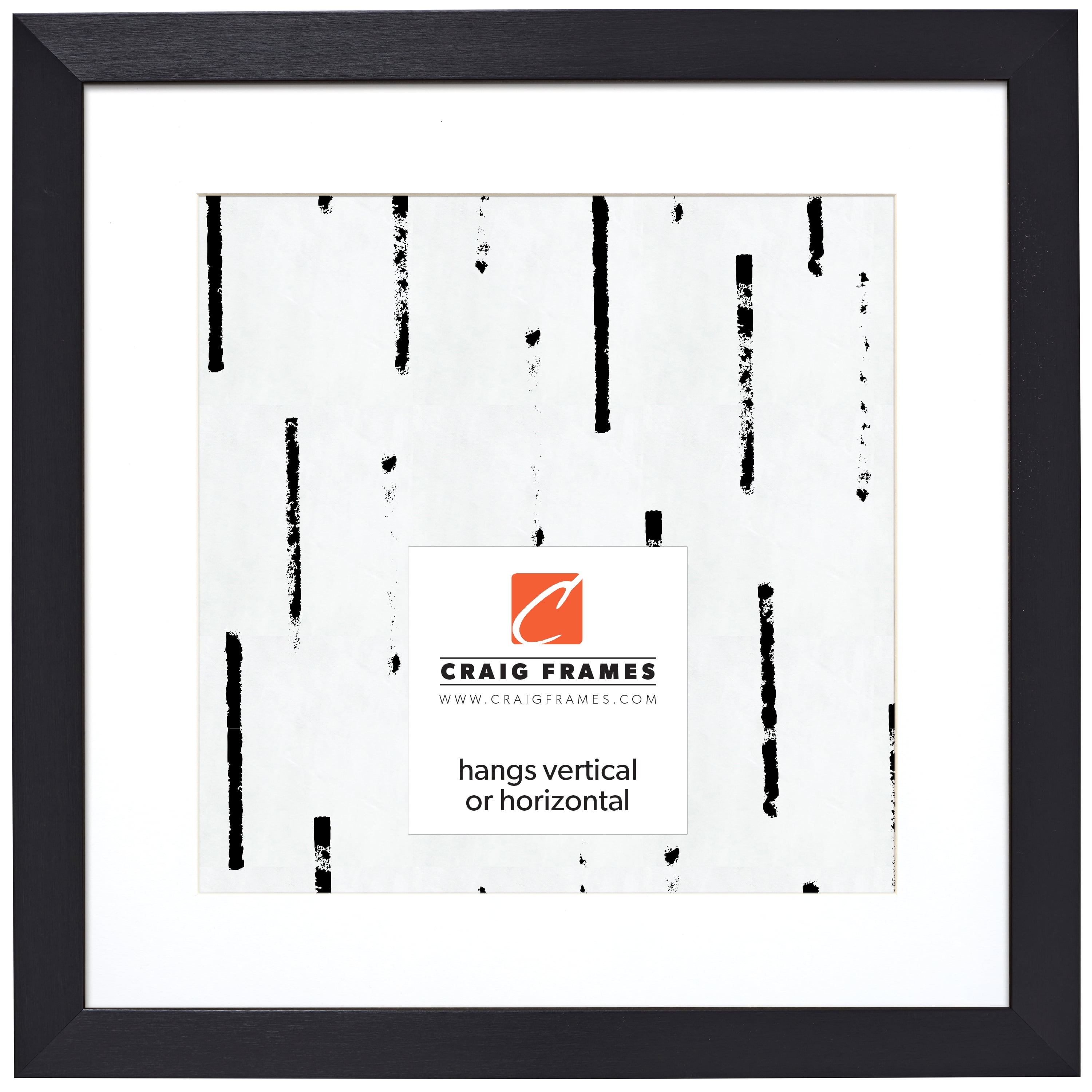 Craig Frames Modern Aesthetics 125, 24x24 inch Picture Frame Matted for ...