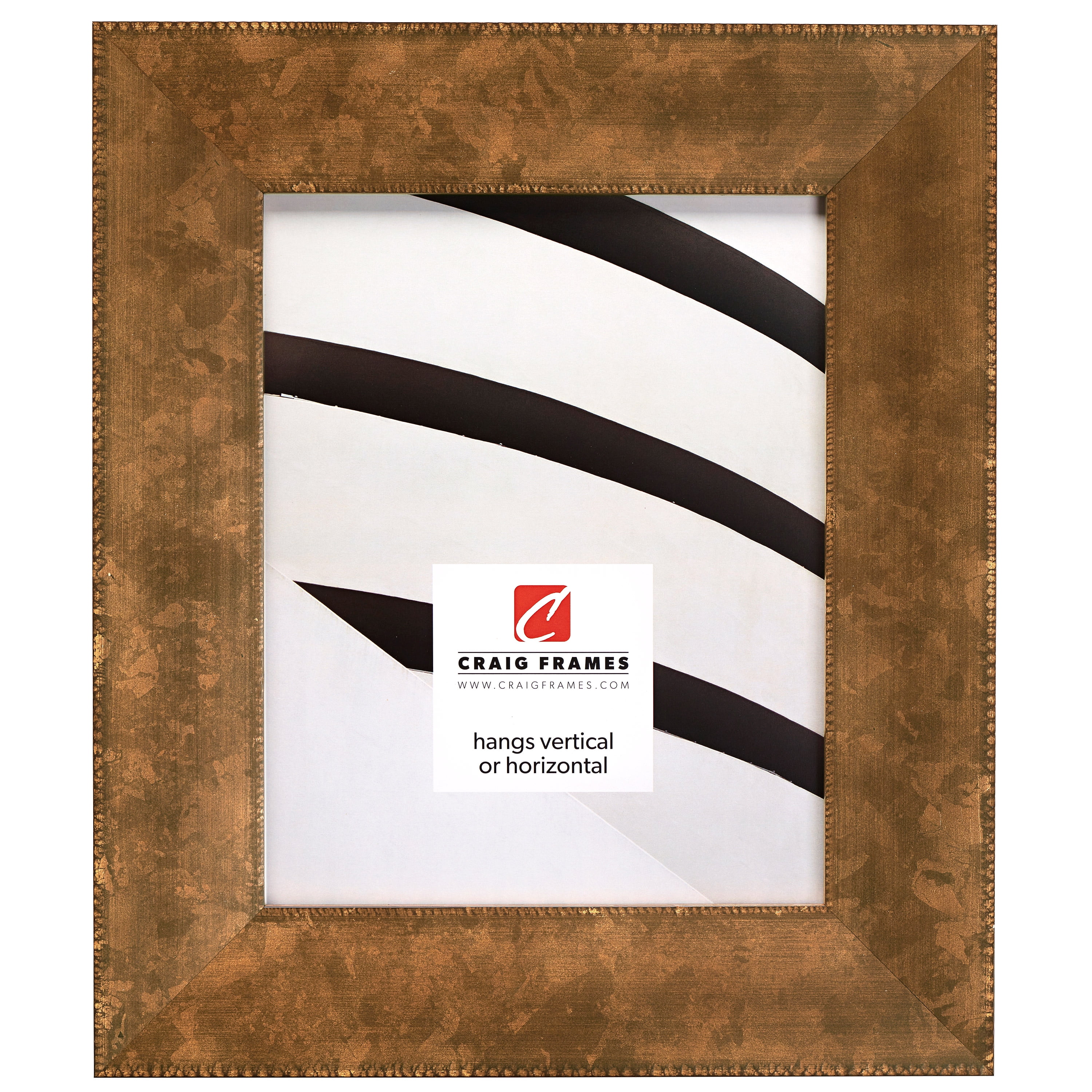 Craig Frames Patina 225, 12x12 inch Picture Frame, Copper and Black ...