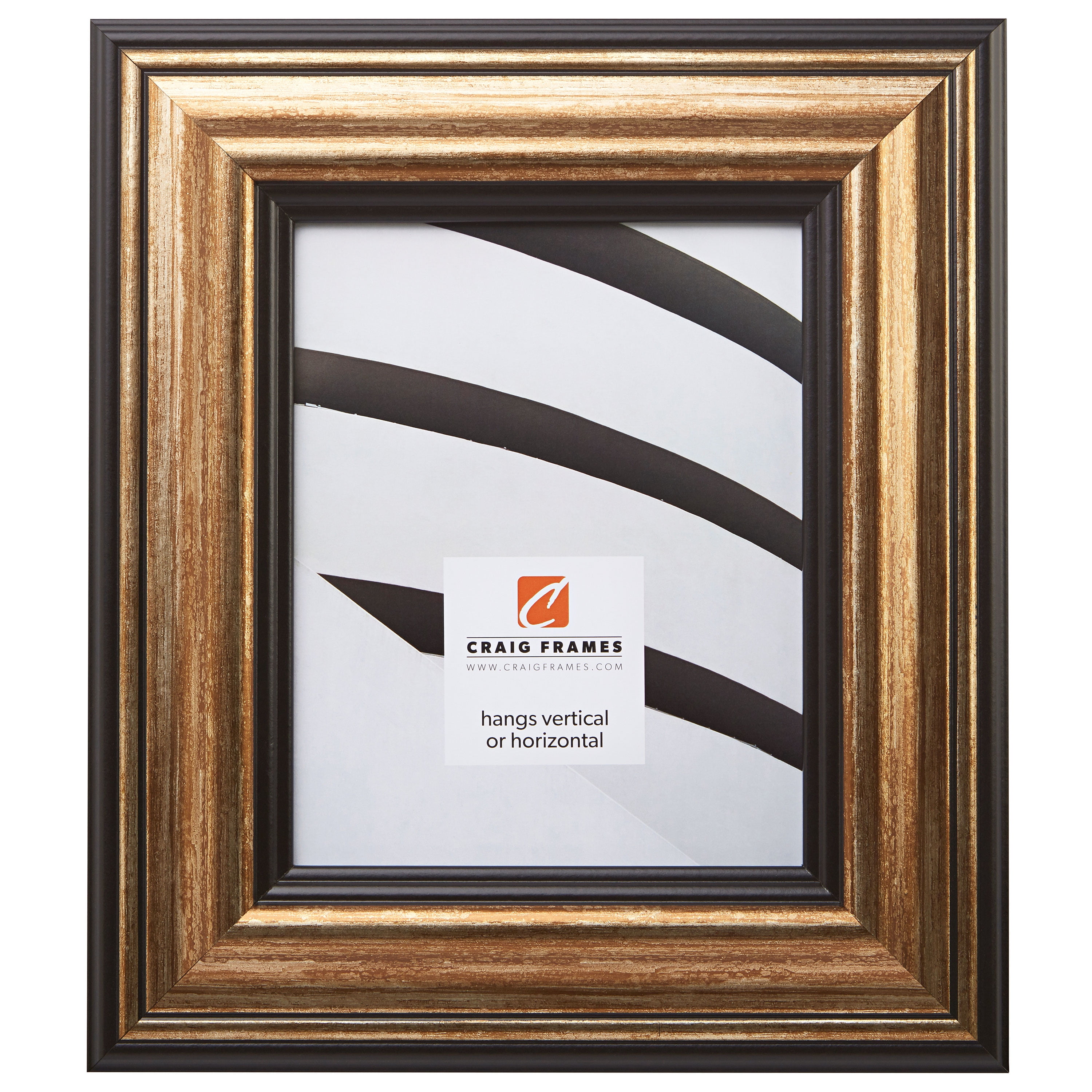 Craig Frames Sonora, 17 by 22-inch Picture Frame, Aged Gold and Black ...