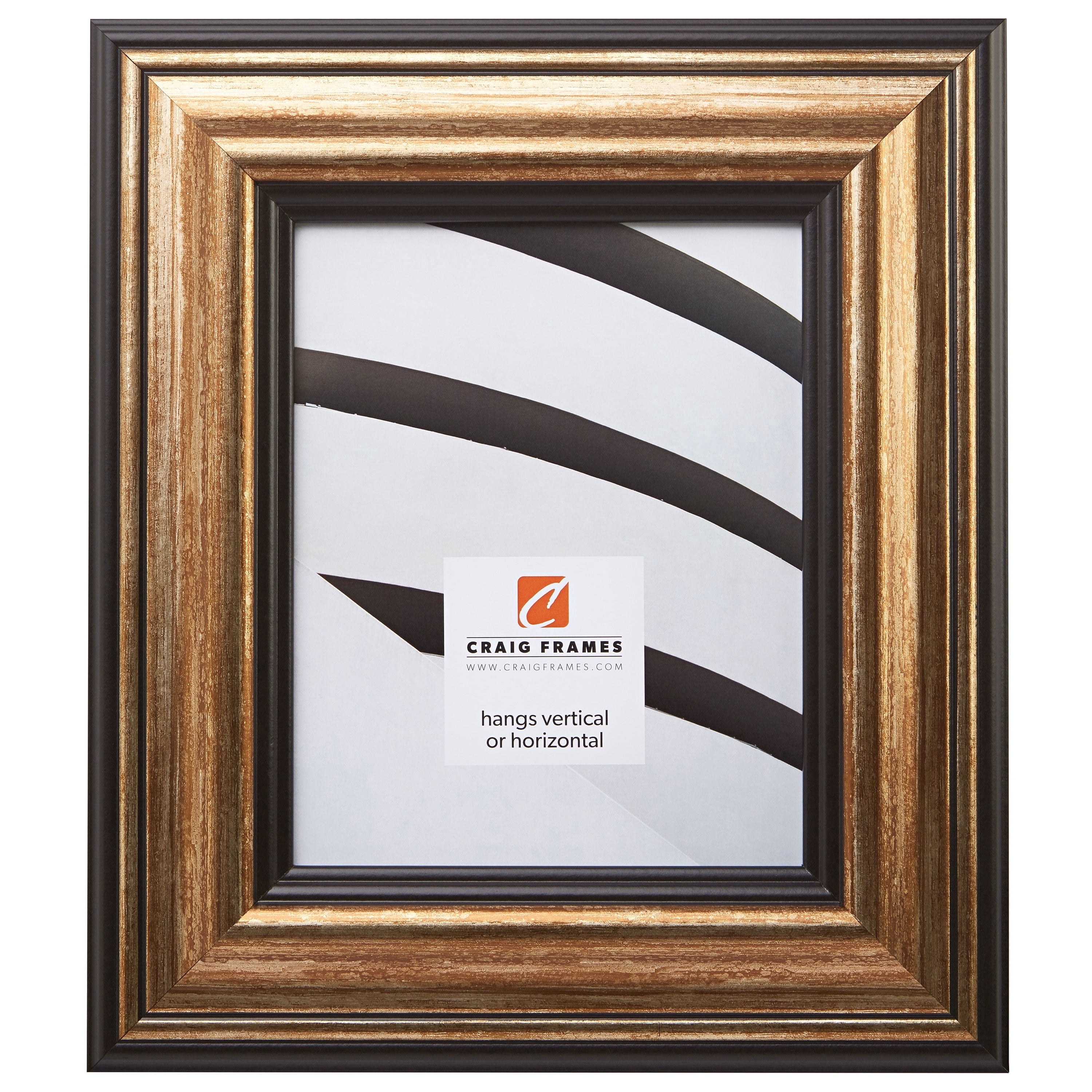 Craig Frames Sonora, 24 by 24-inch Picture Frame, Aged Gold and Black ...
