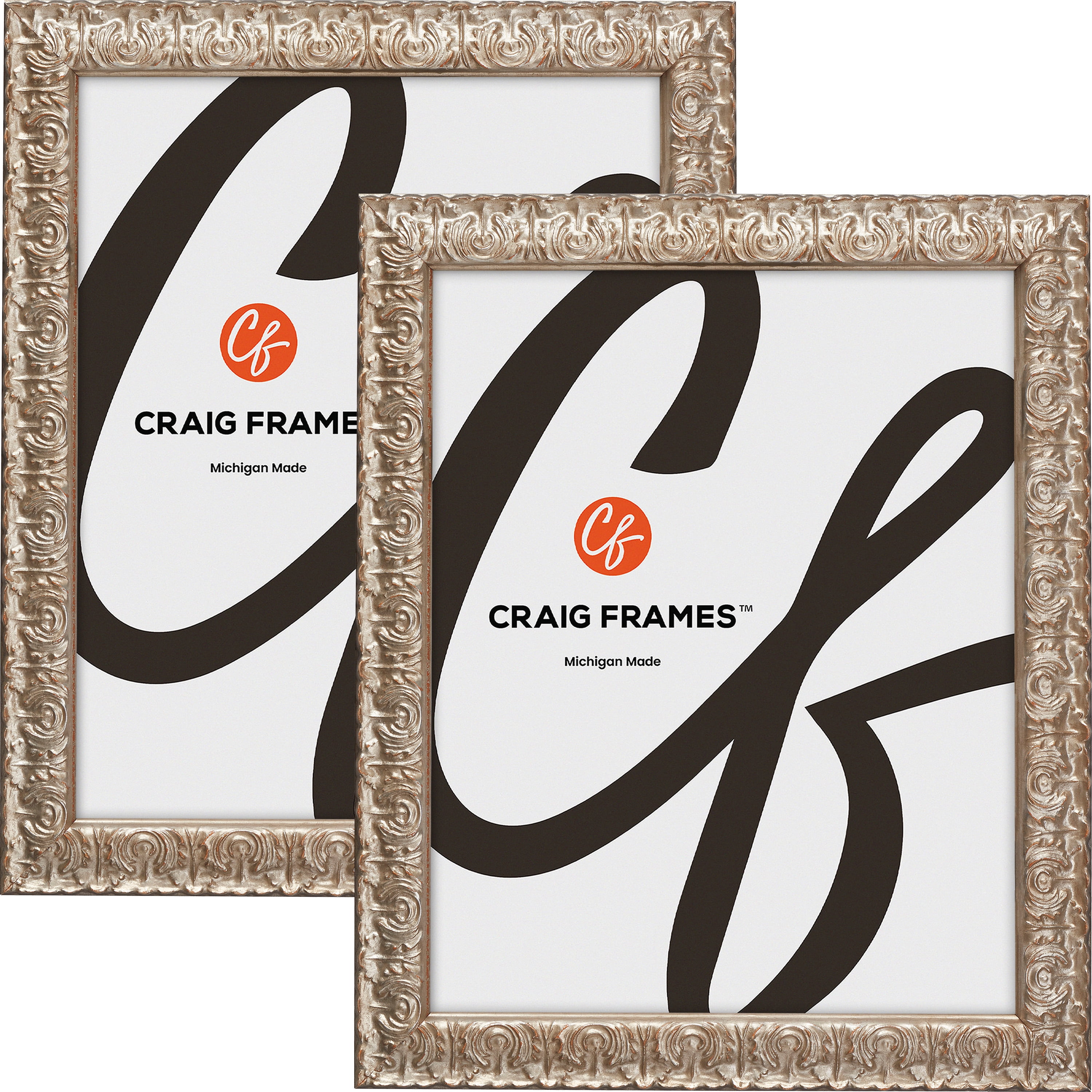 Craig Frames Versailles, 22x35 inch Picture Frame, Silver, Set of 2 ...